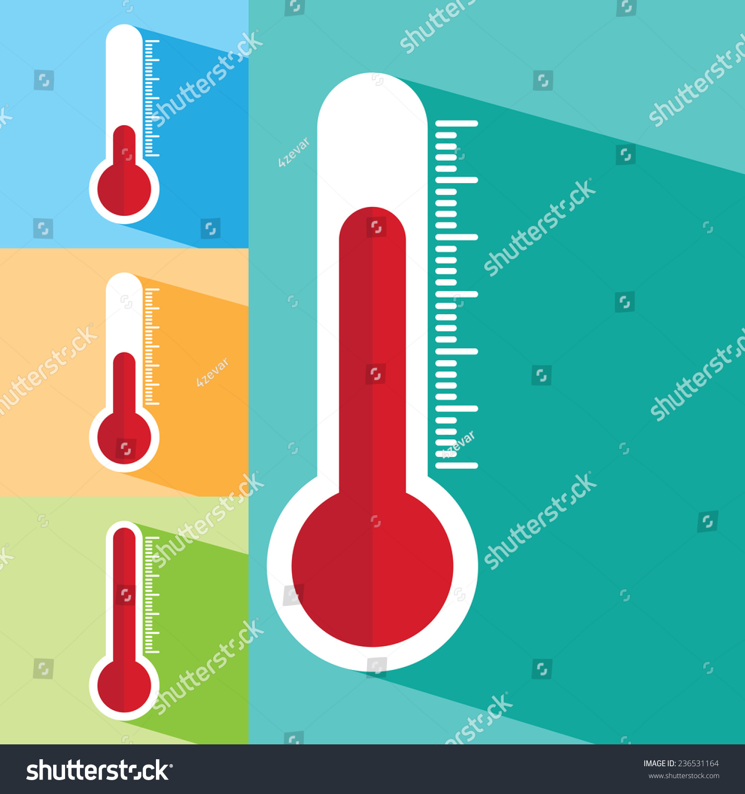 Thermometers Icon Stock Vector (Royalty Free) 236531164 | Shutterstock