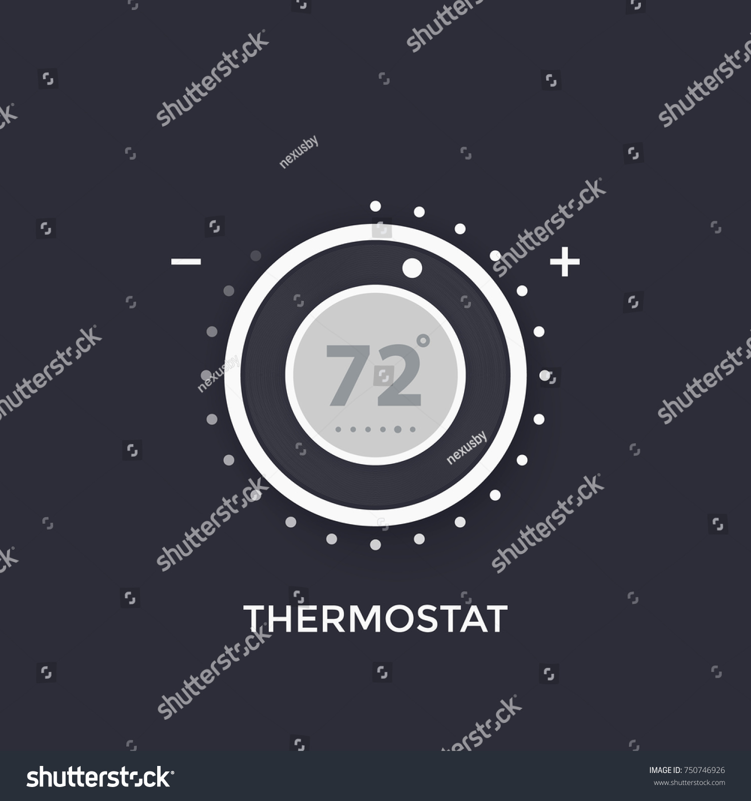 Thermostat Temperature Control Vector Illustration Stock Vector ...