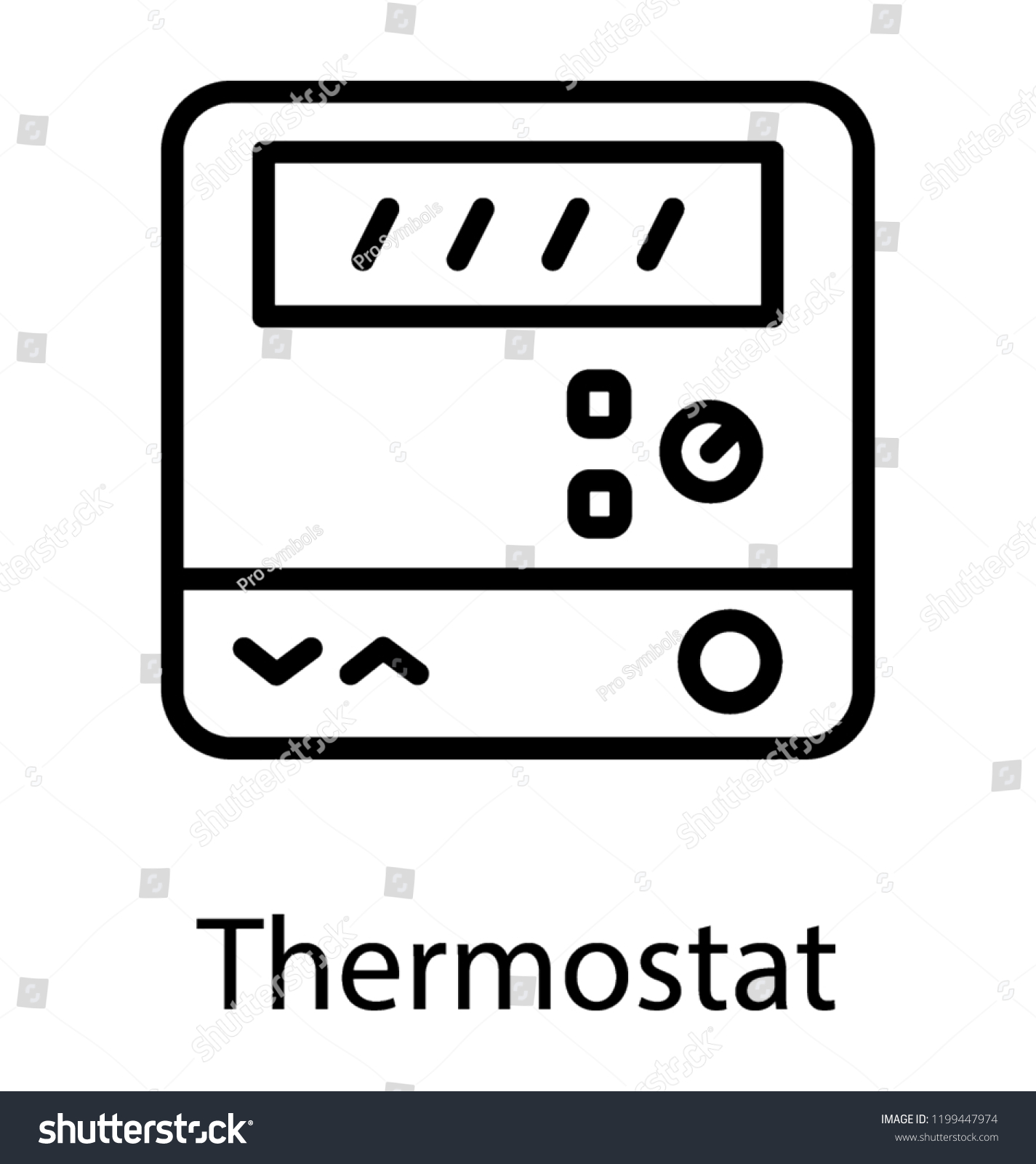 Thermostats Regulating Temperature Stock Vector (Royalty Free ...