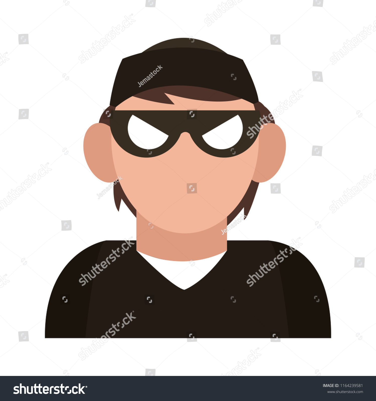 Thief Avatar Profile Stock Vector (Royalty Free) 1164239581 | Shutterstock