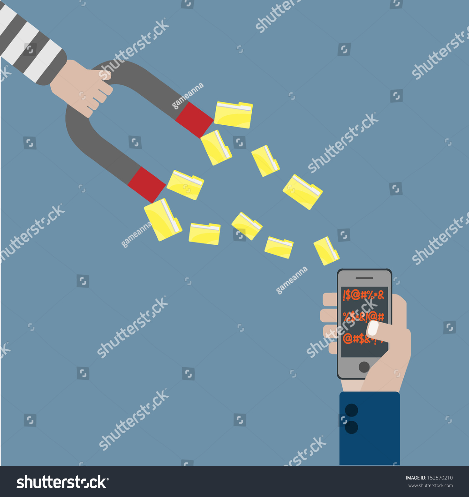 Thief Data Vector Cartoon Business Stock Vector (Royalty Free) 152570210