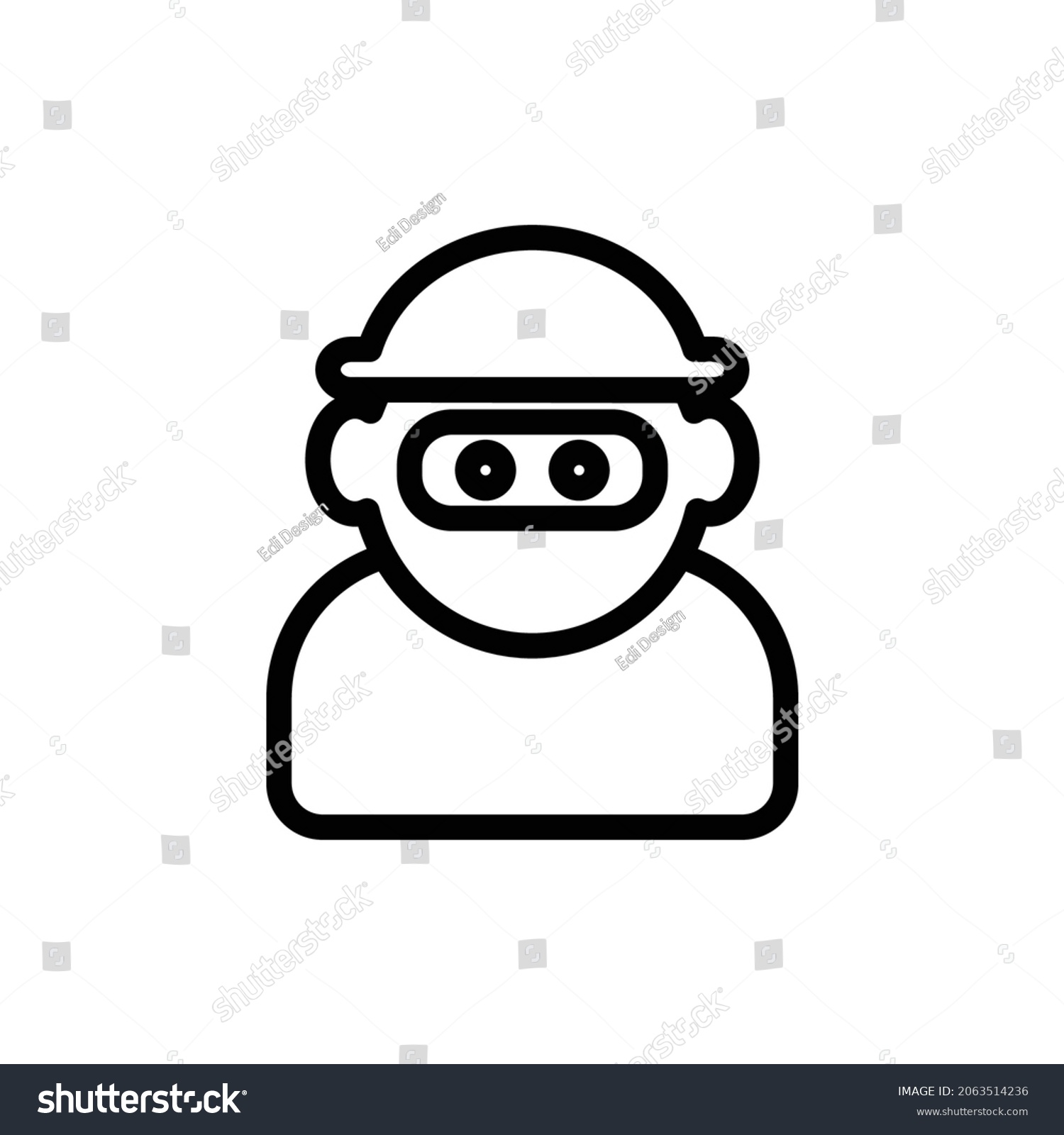 Thief Icon Vector Illustration Symbol Design Stock Vector (Royalty Free ...