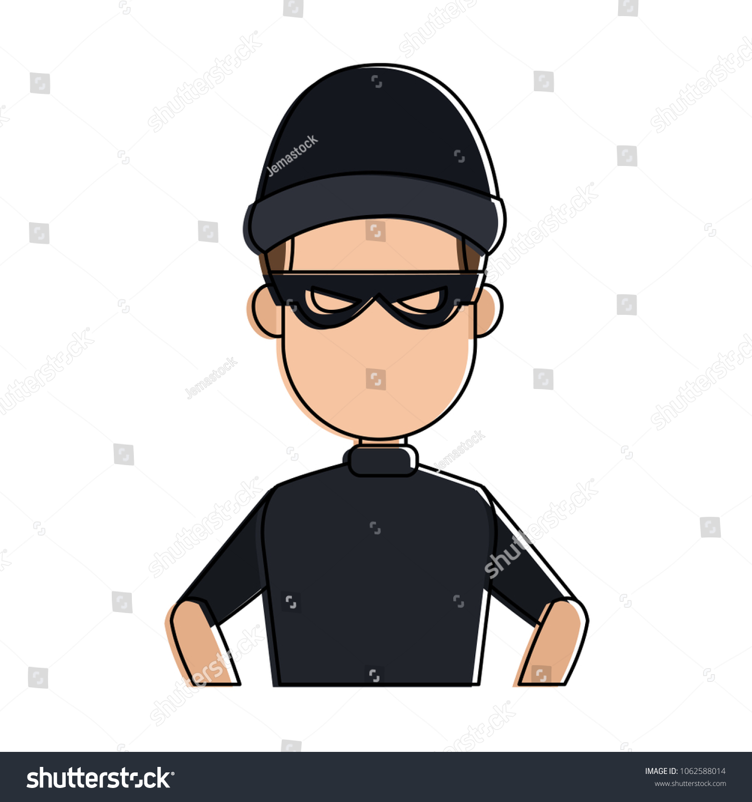 Thief Man Cartoon Stock Vector (Royalty Free) 1062588014 | Shutterstock