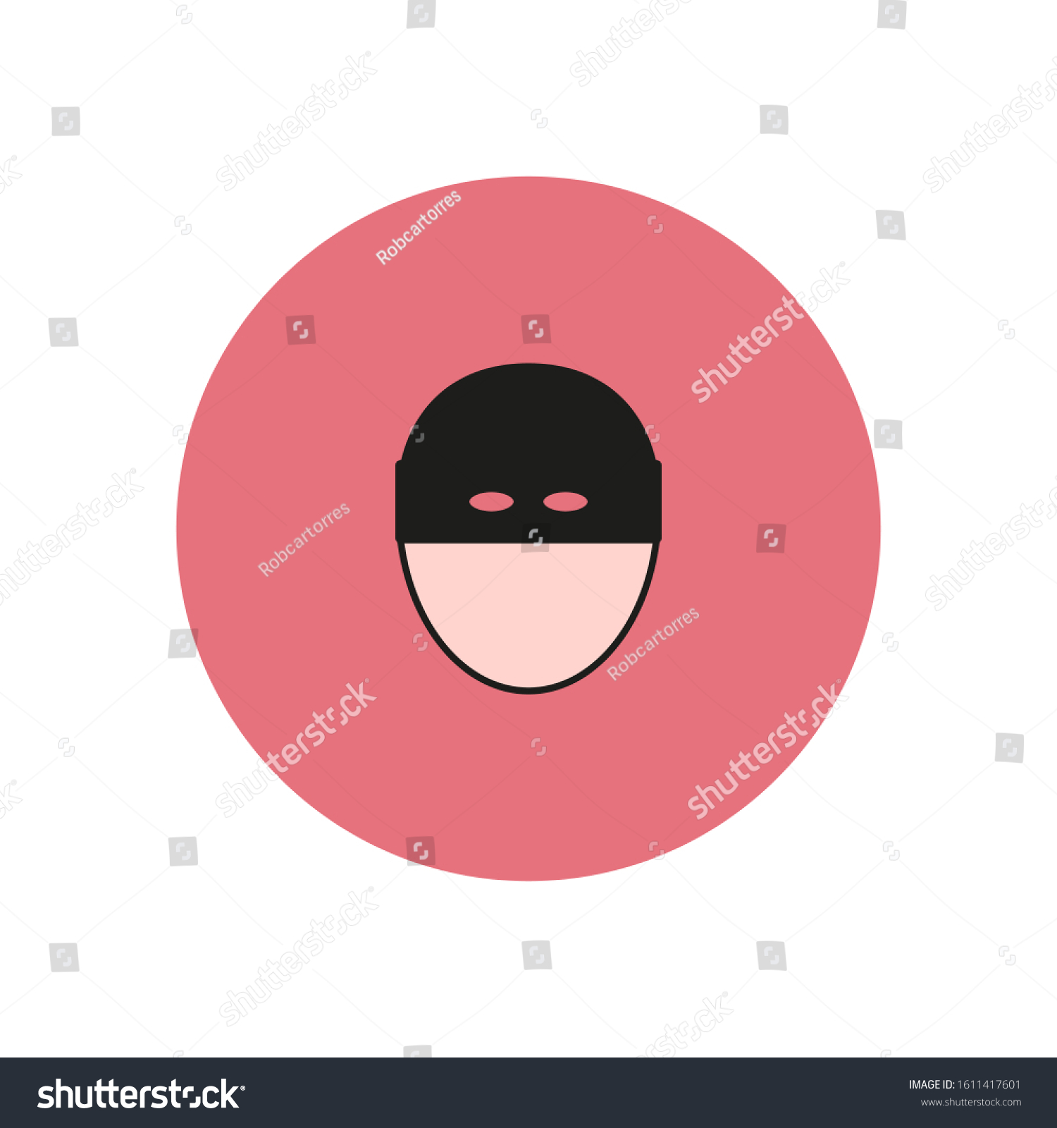 Thief Vector Icon Simple Shapes Stock Vector (Royalty Free) 1611417601 ...