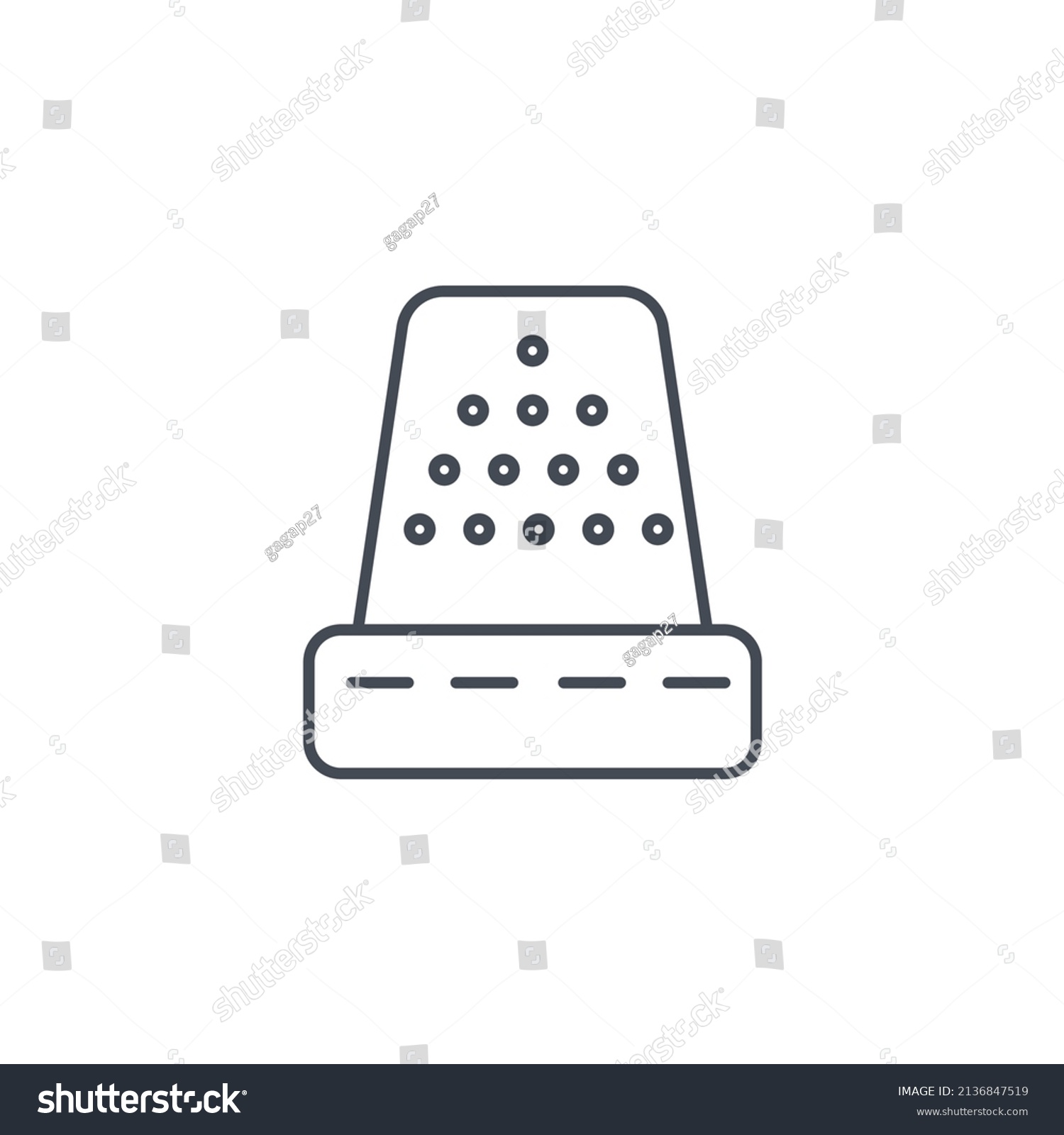 Thimble Icons Symbol Vector Elements Infographic Stock Vector (Royalty ...