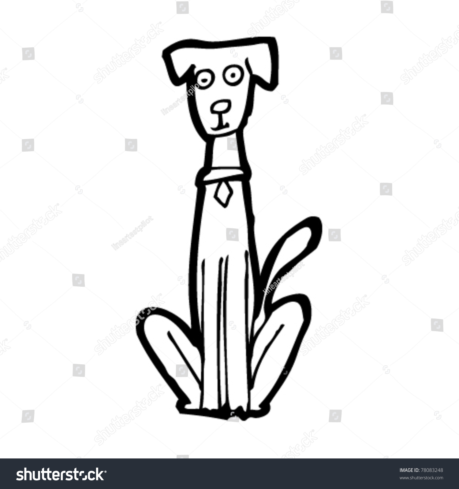 Thin Dog Cartoon Stock Vector (Royalty Free) 78083248 | Shutterstock