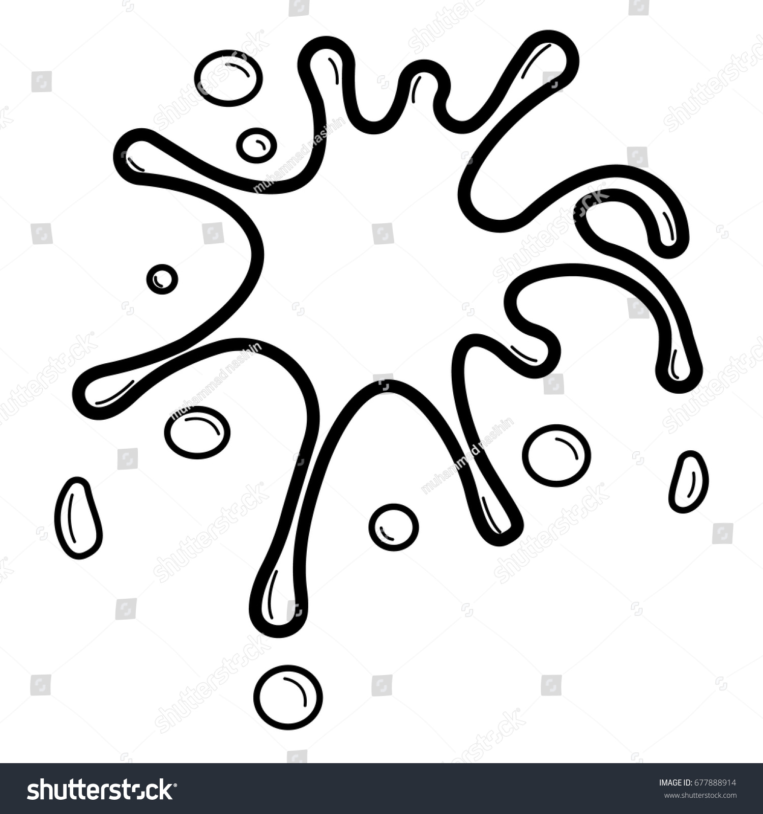 Thin Line Blood Splatter Icon Stock Vector (Royalty Free) 677888914
