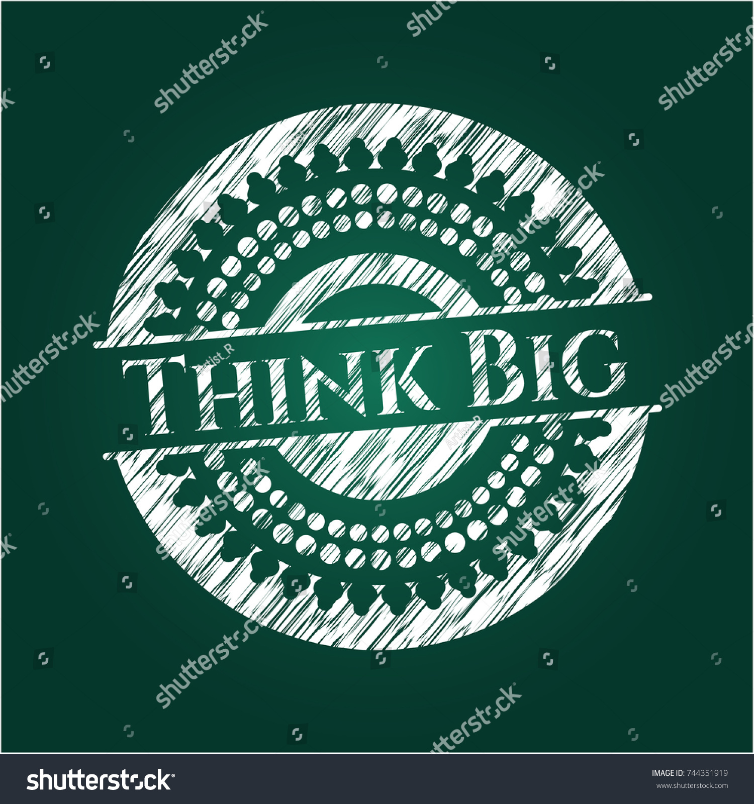 Think Big Chalk Emblem Stock Vector (Royalty Free) 744351919 | Shutterstock