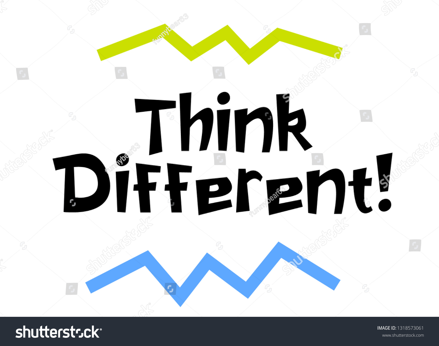 Think Different Creative Motivation Quote Design Stock Vector (Royalty ...