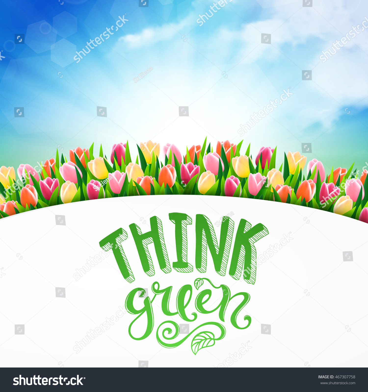 Think Green Poster Stock Vector (Royalty Free) 467307758 | Shutterstock
