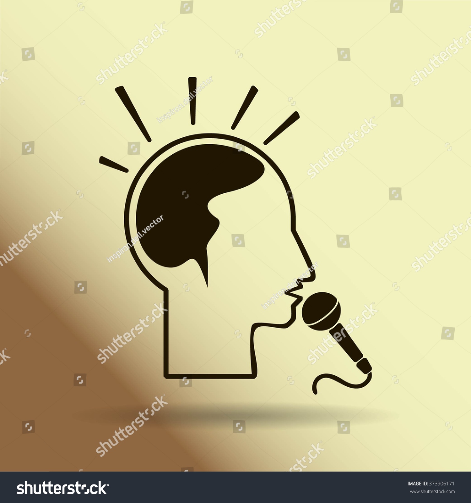 Think Microphone Vector Illustration Stock Vector (Royalty Free ...