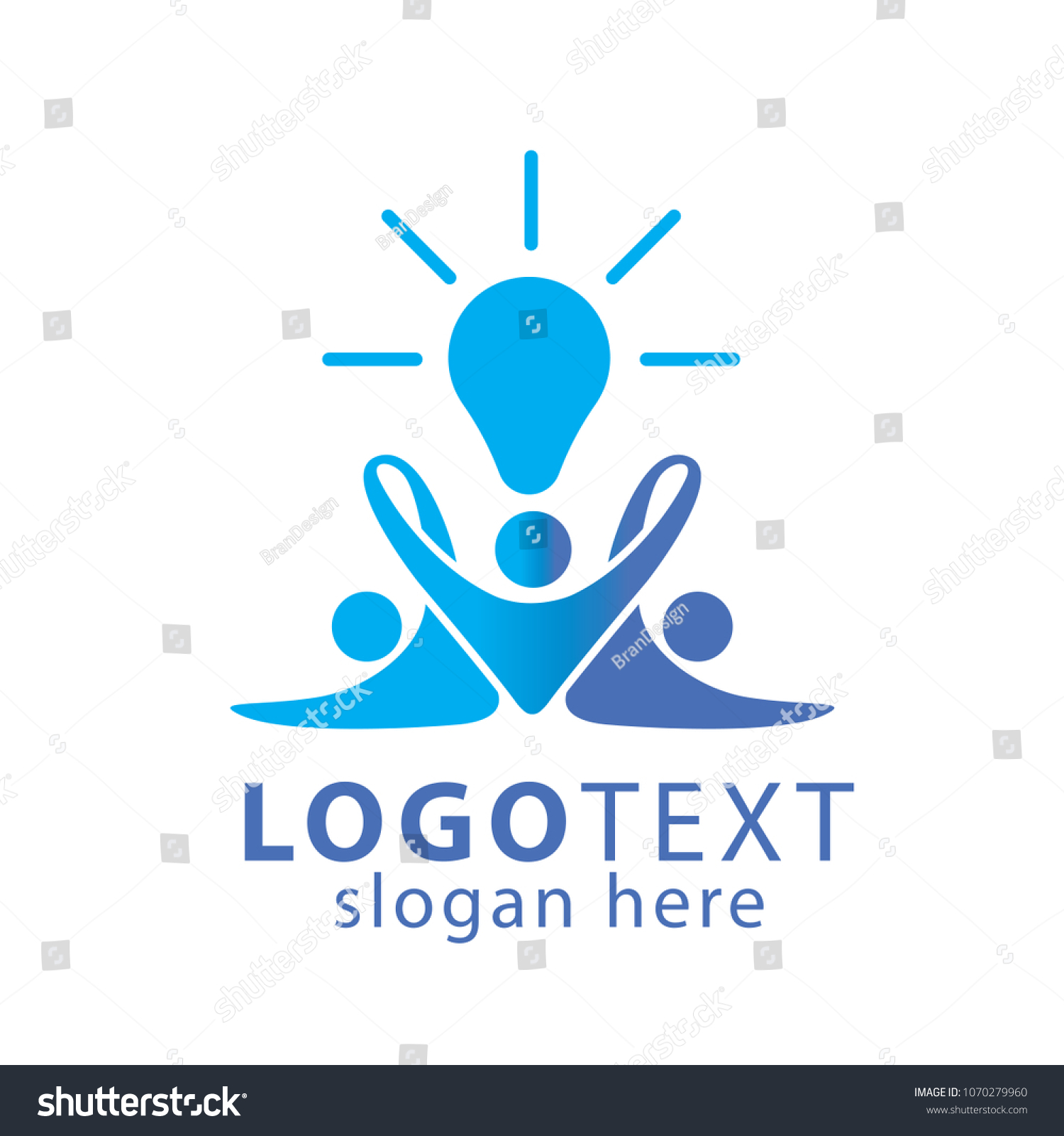 Think People Logo Template Stock Vector (Royalty Free) 1070279960