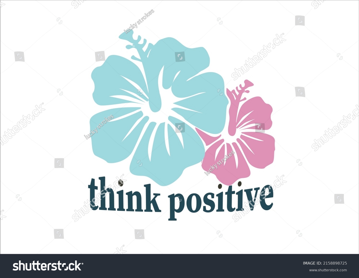 Think Positive Vector Hand Drawn Design Stock Vector (Royalty Free ...