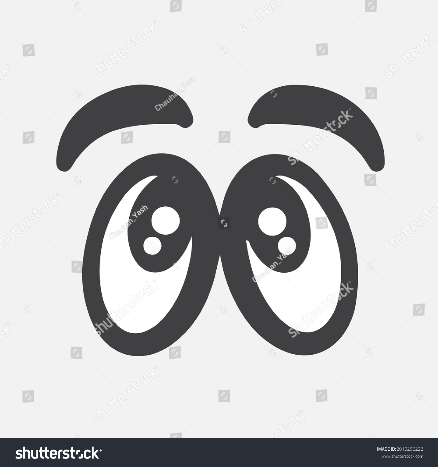 Thinking Emoticon Eyes Vector Icon Stock Vector (Royalty Free ...
