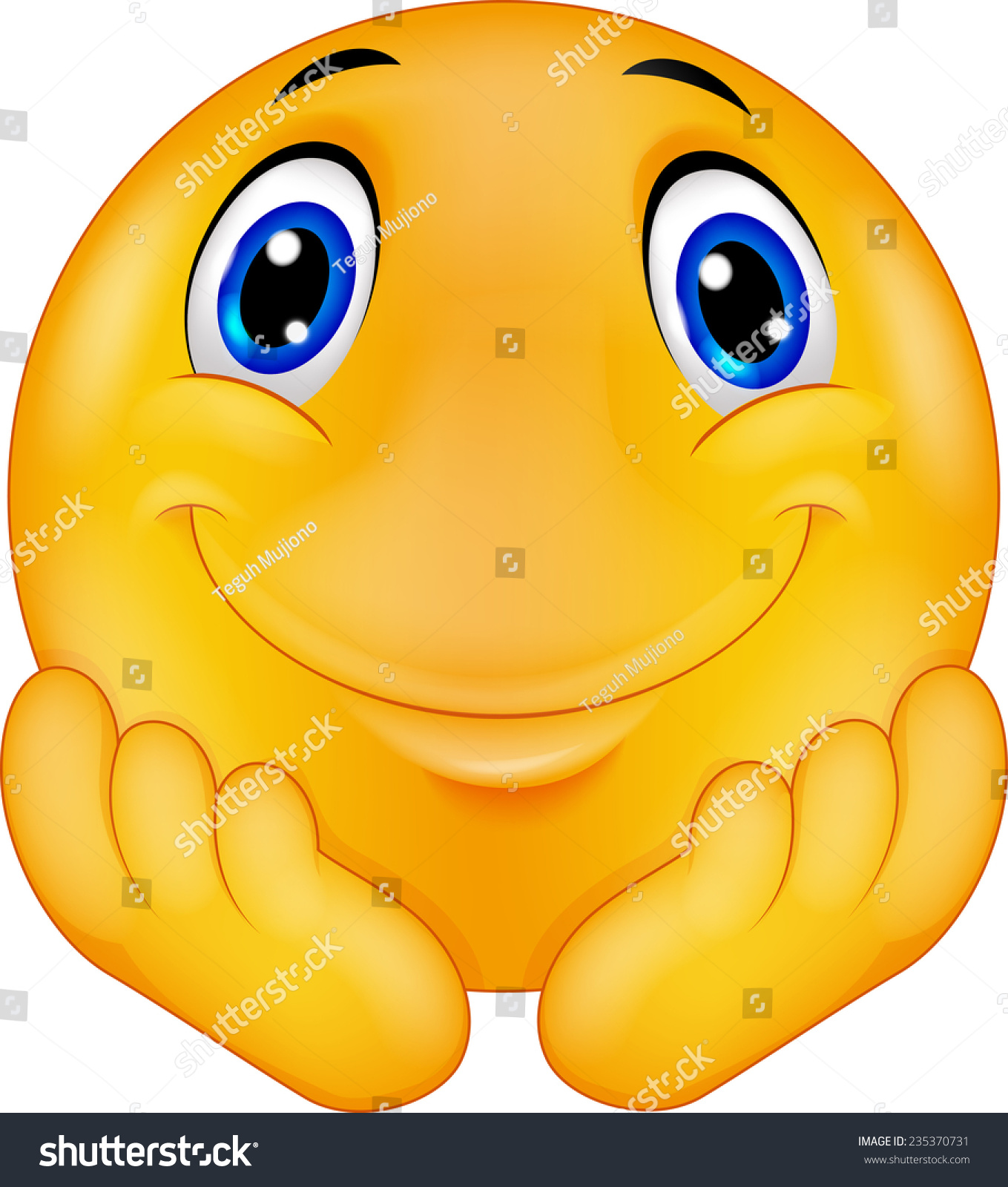 Thinking Emoticon Smiley: vetor stock (livre de direitos) 235370731 ...