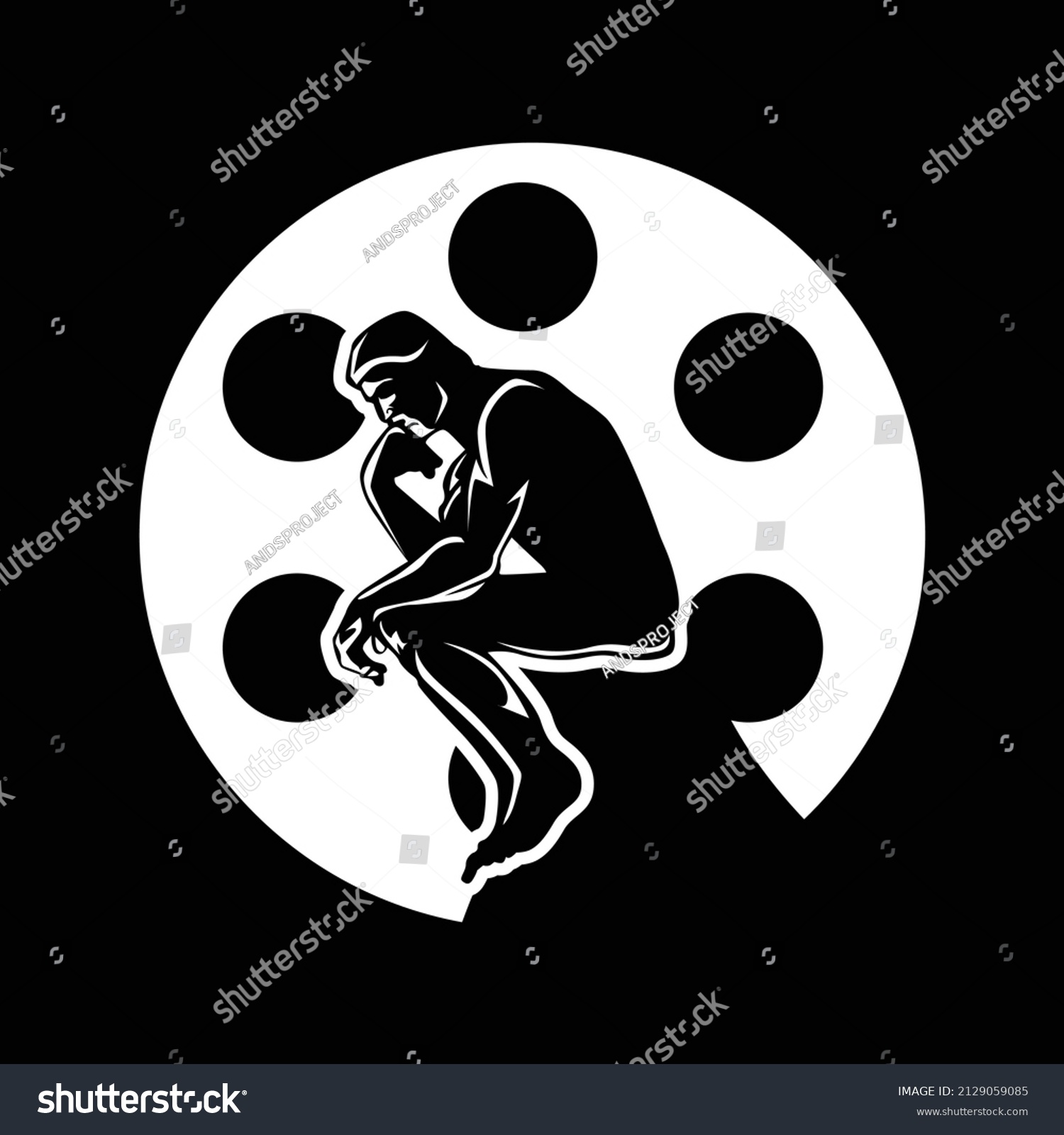 Thinking Film Studio Vector Logo Icon Stock Vector (Royalty Free ...