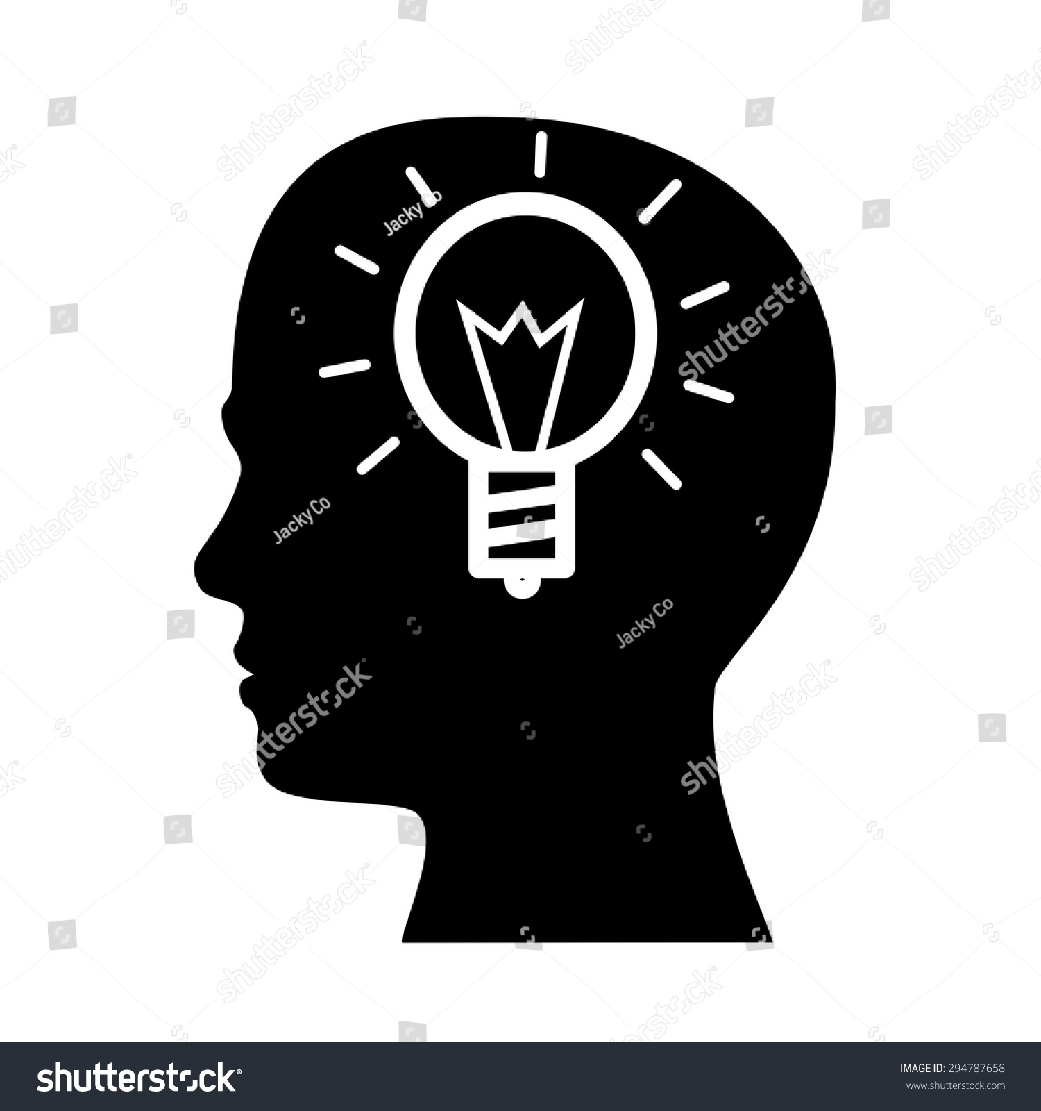 Thinking Heads Icons Vector Stock Vector (Royalty Free) 294787658