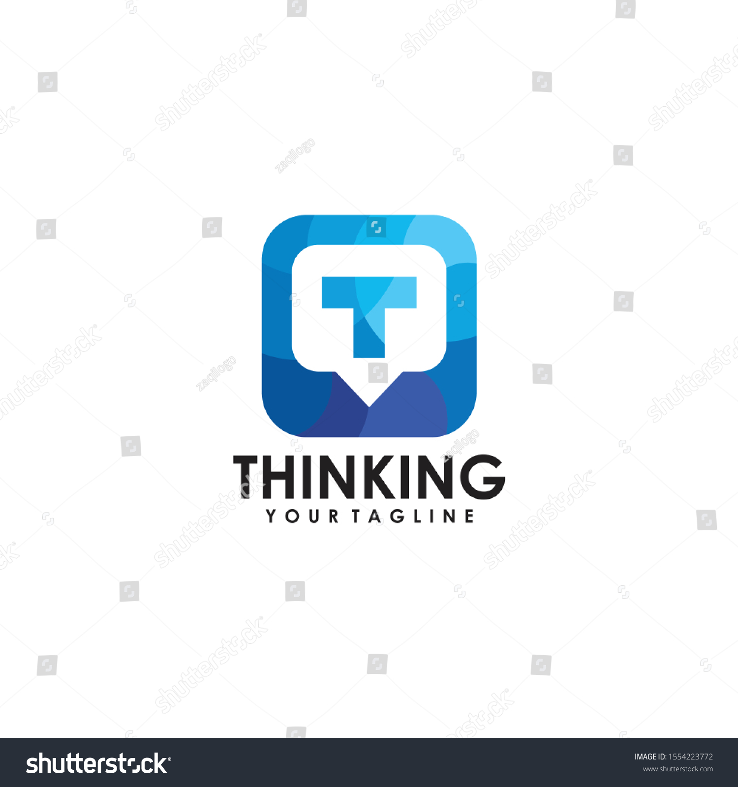 Thinking Logo Design Minimalist Abstract Stock Vector (Royalty Free ...