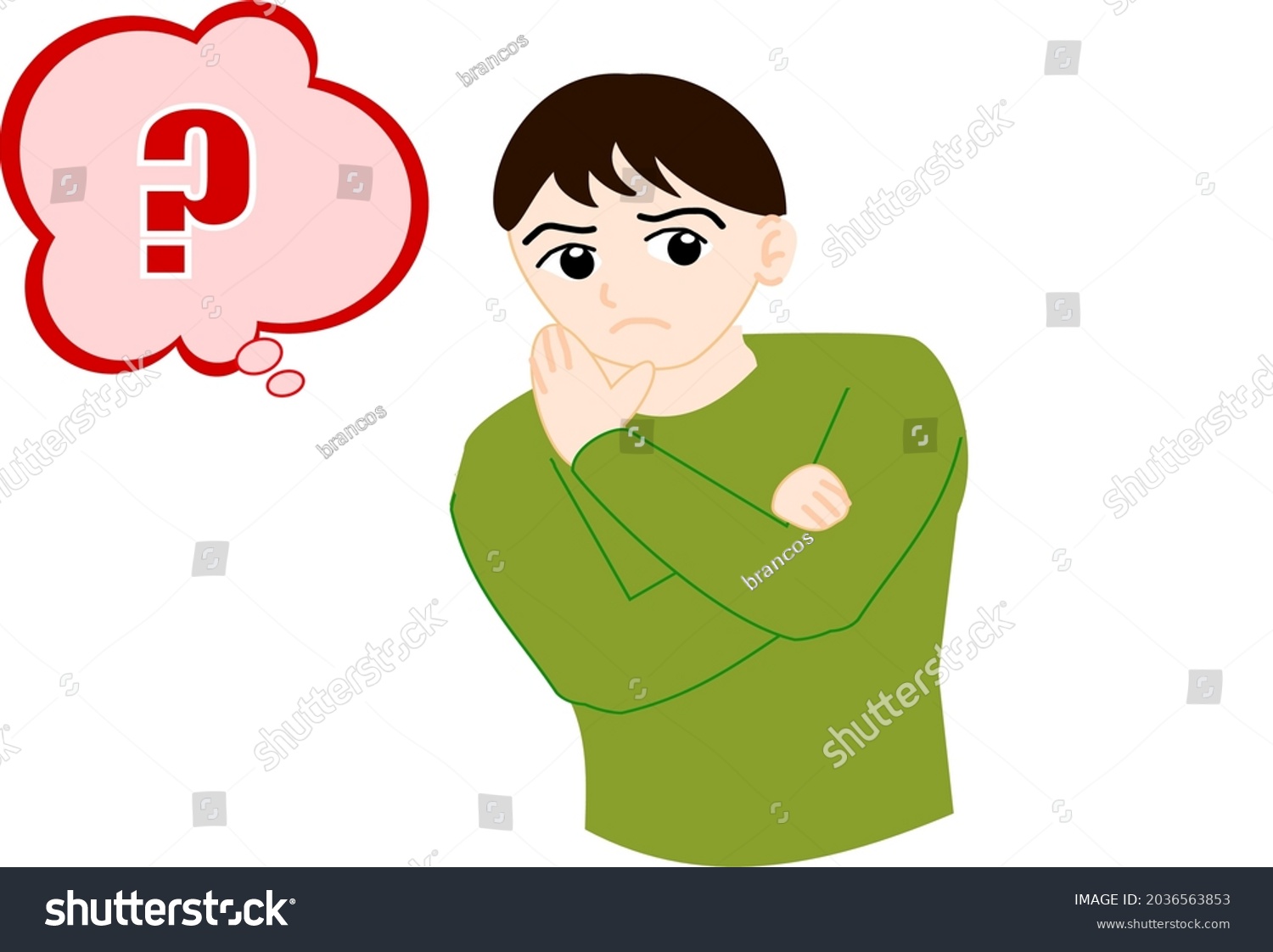 Thinking Man Question Mark: เวกเตอร์สต็อก (ปลอดค่าลิขสิทธิ์) 2036563853 ...