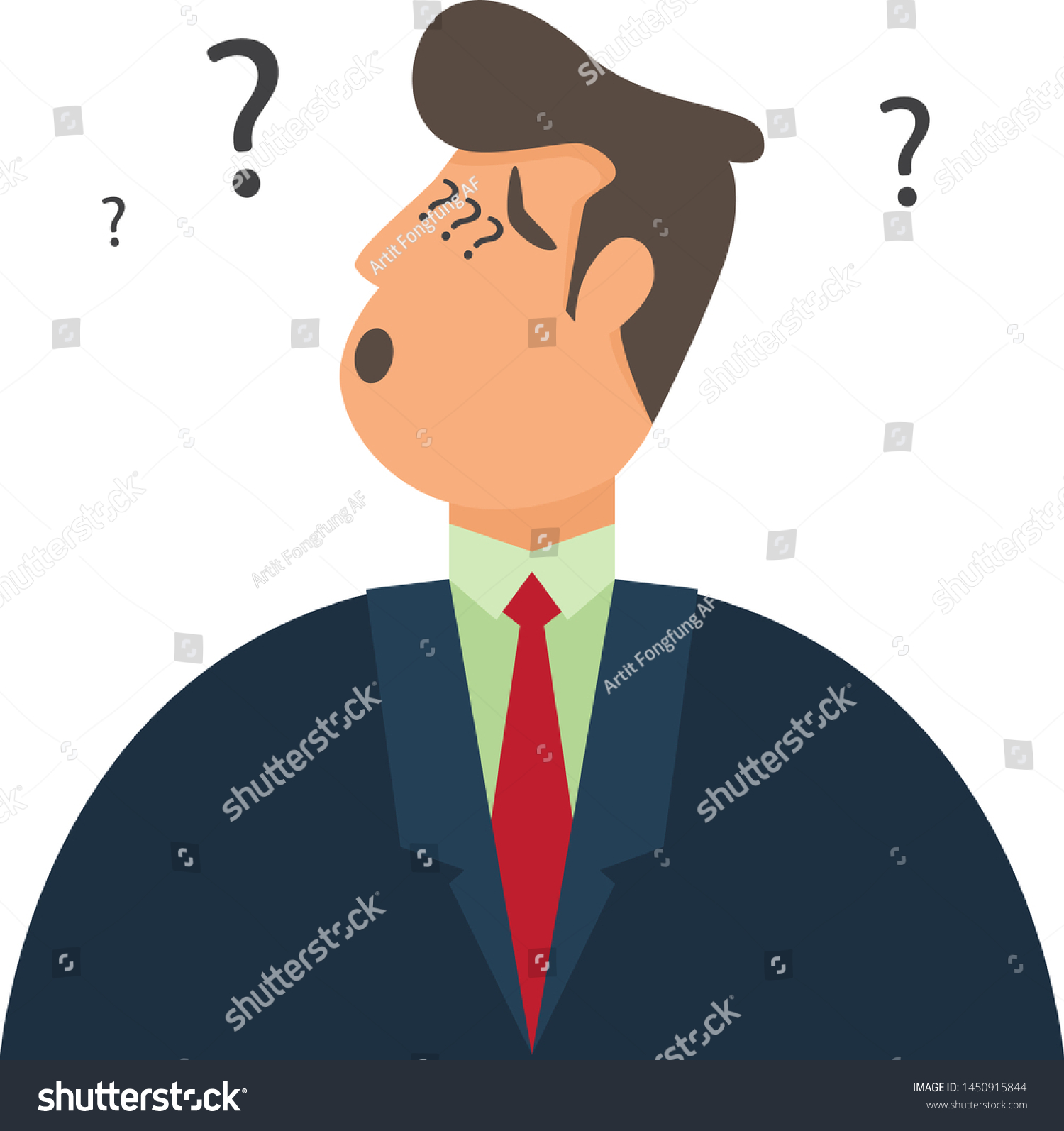 Thinking Man Question Mark Businessman Wondering Stock Vector (Royalty ... Thinking Man Question Mark Businessman Wondering Stock Vector (Royalty ...