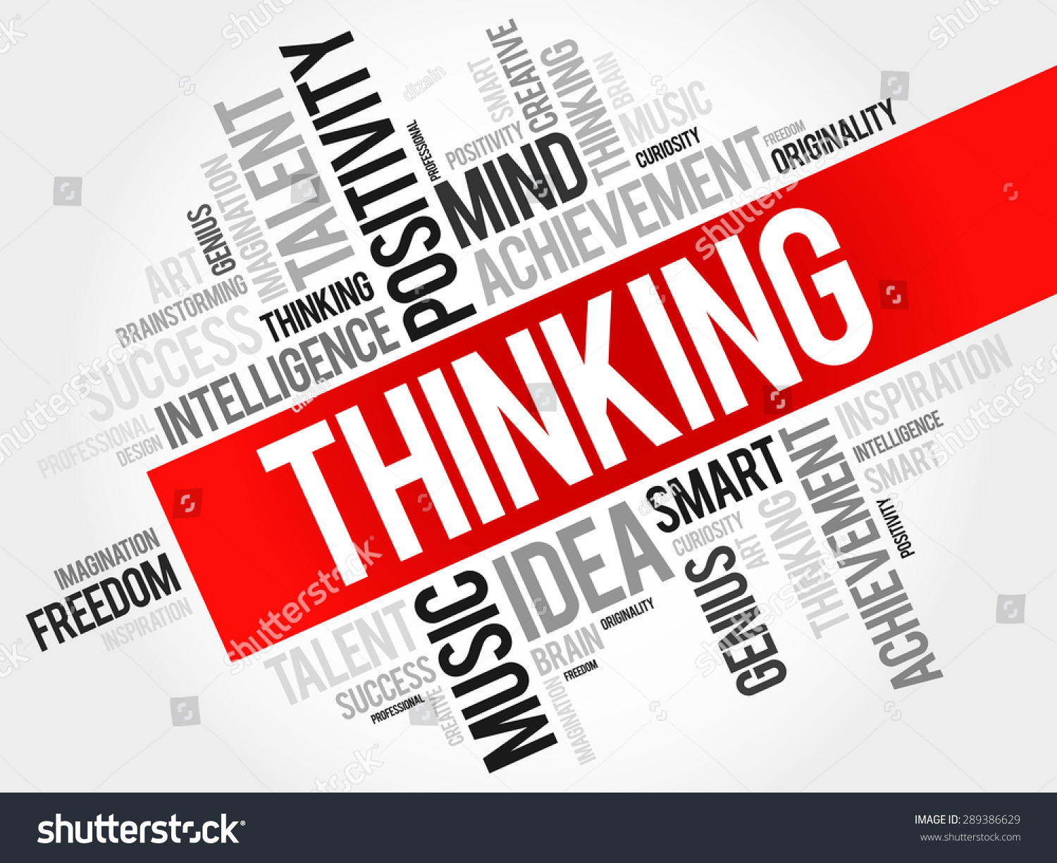 Thinking Word Cloud Business Concept Stock Vector (Royalty Free ...