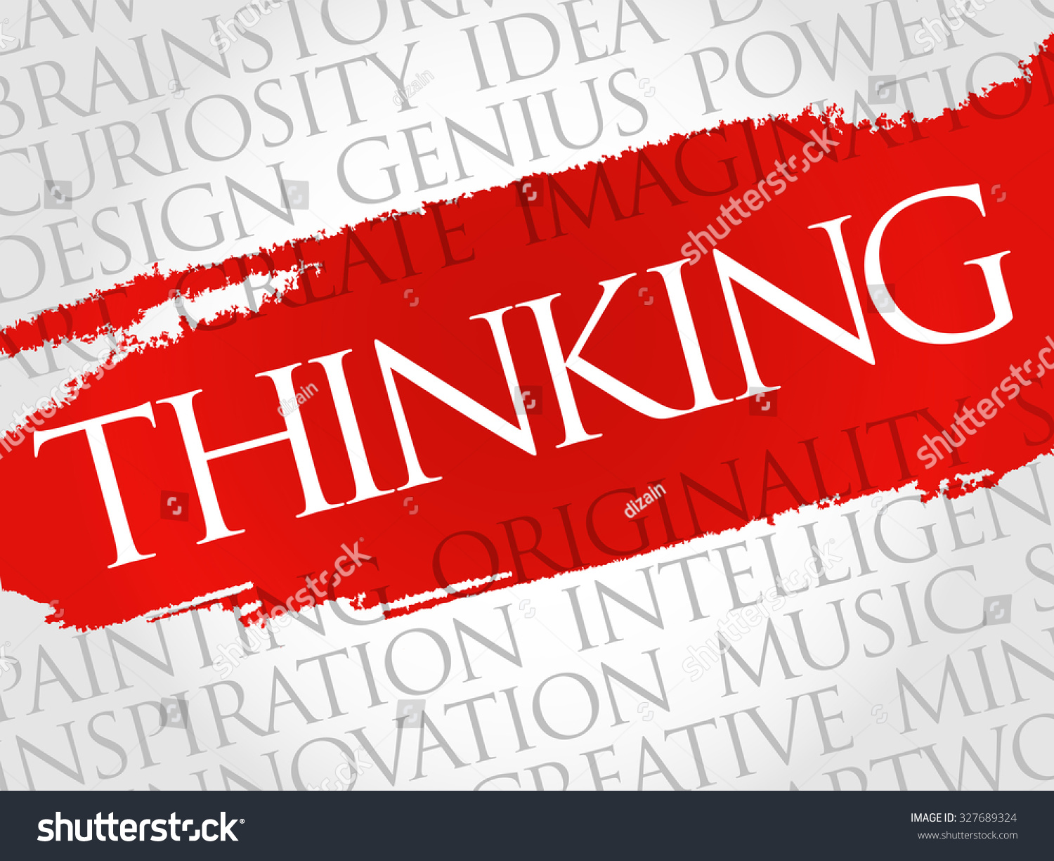 Thinking Word Cloud Business Concept Stock Vector (Royalty Free ...