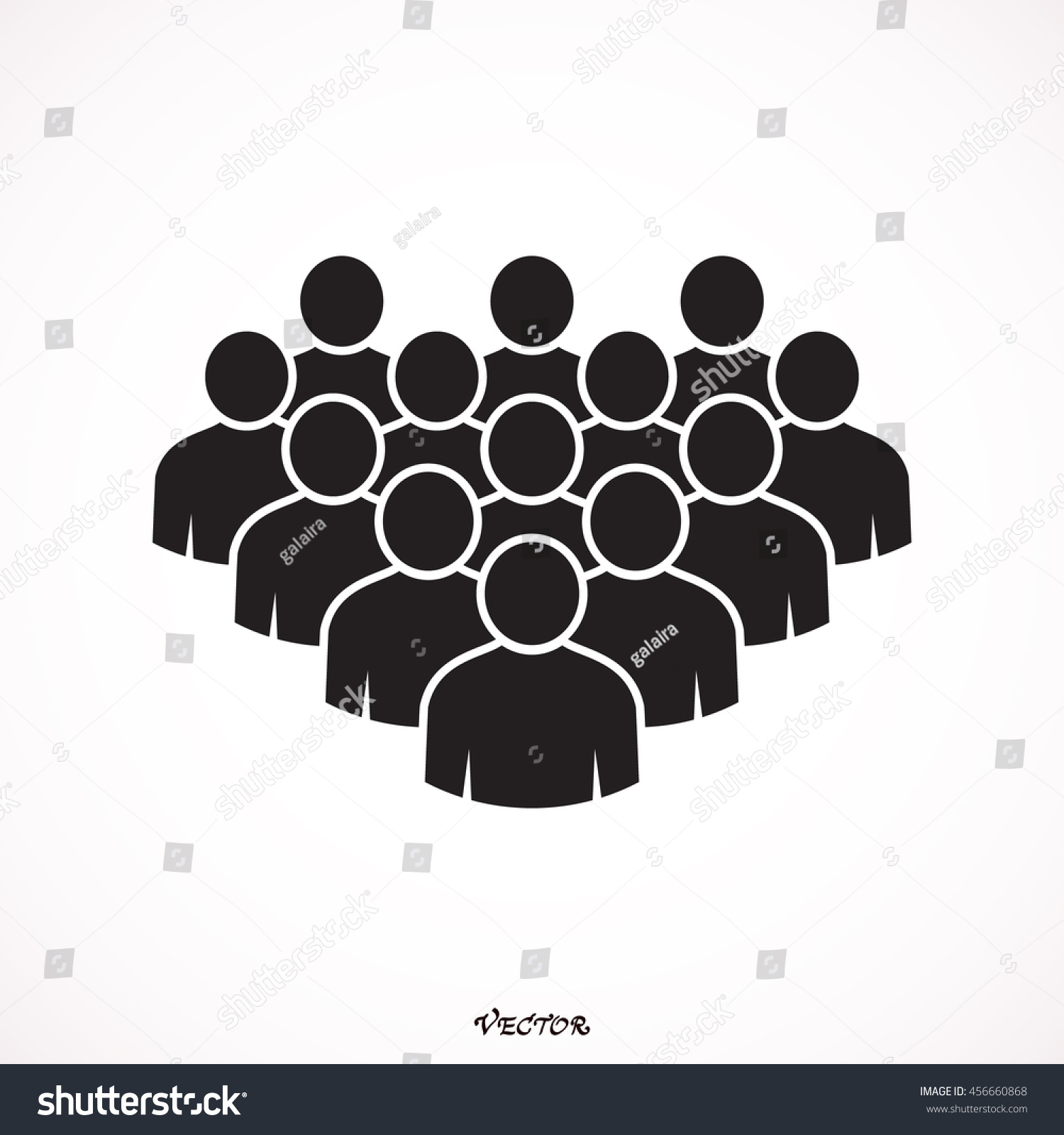 Thirteen People Icon: vector de stock (libre de regalías) 456660868 ...