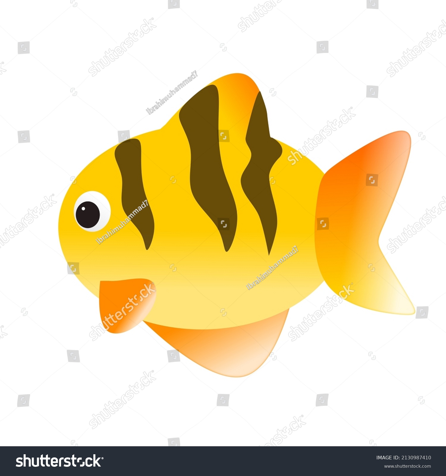 This Fish Tiger Fish Stock Vector (Royalty Free) 2130987410 | Shutterstock