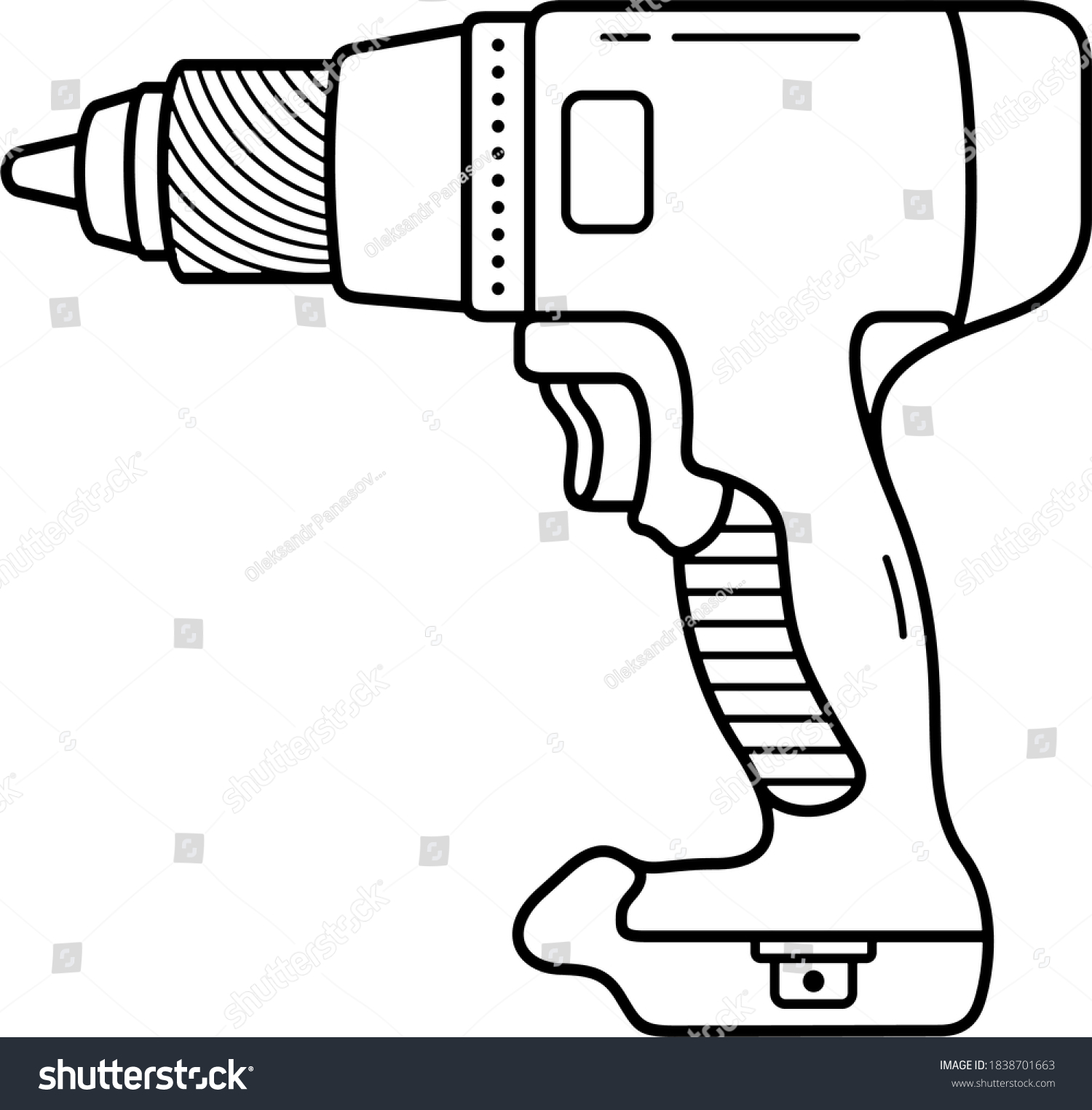 This High Performance Cordless Drill Vector Stock Vector (Royalty Free ...