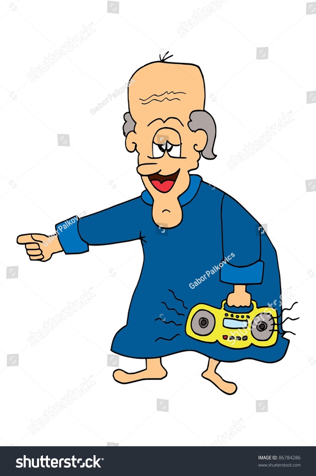 This Illustration Depicts Dancing Comic Elder Stock Vector (Royalty ...