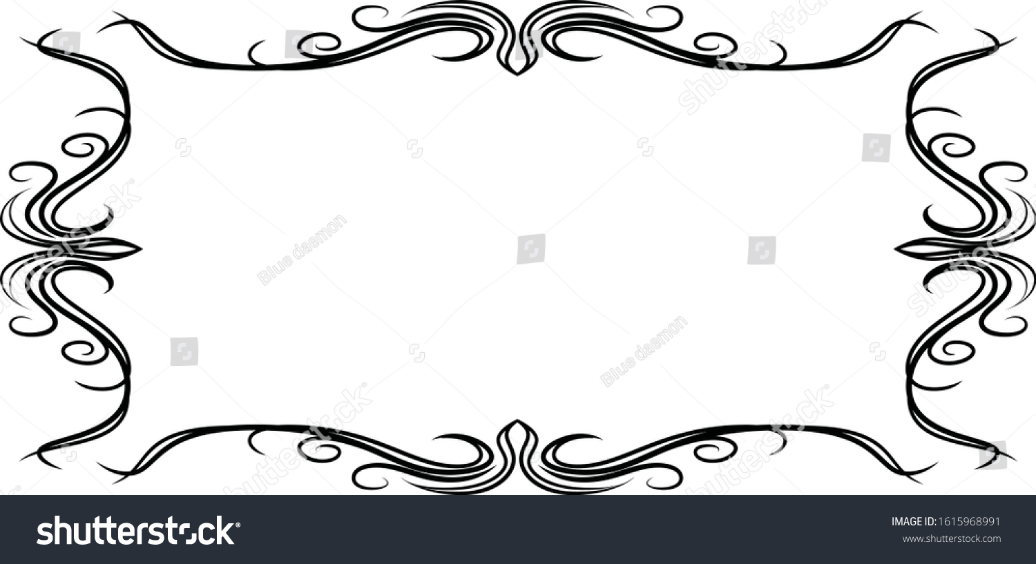 This Illustration Horizontal Rectangular Antique Pattern Stock Vector ...