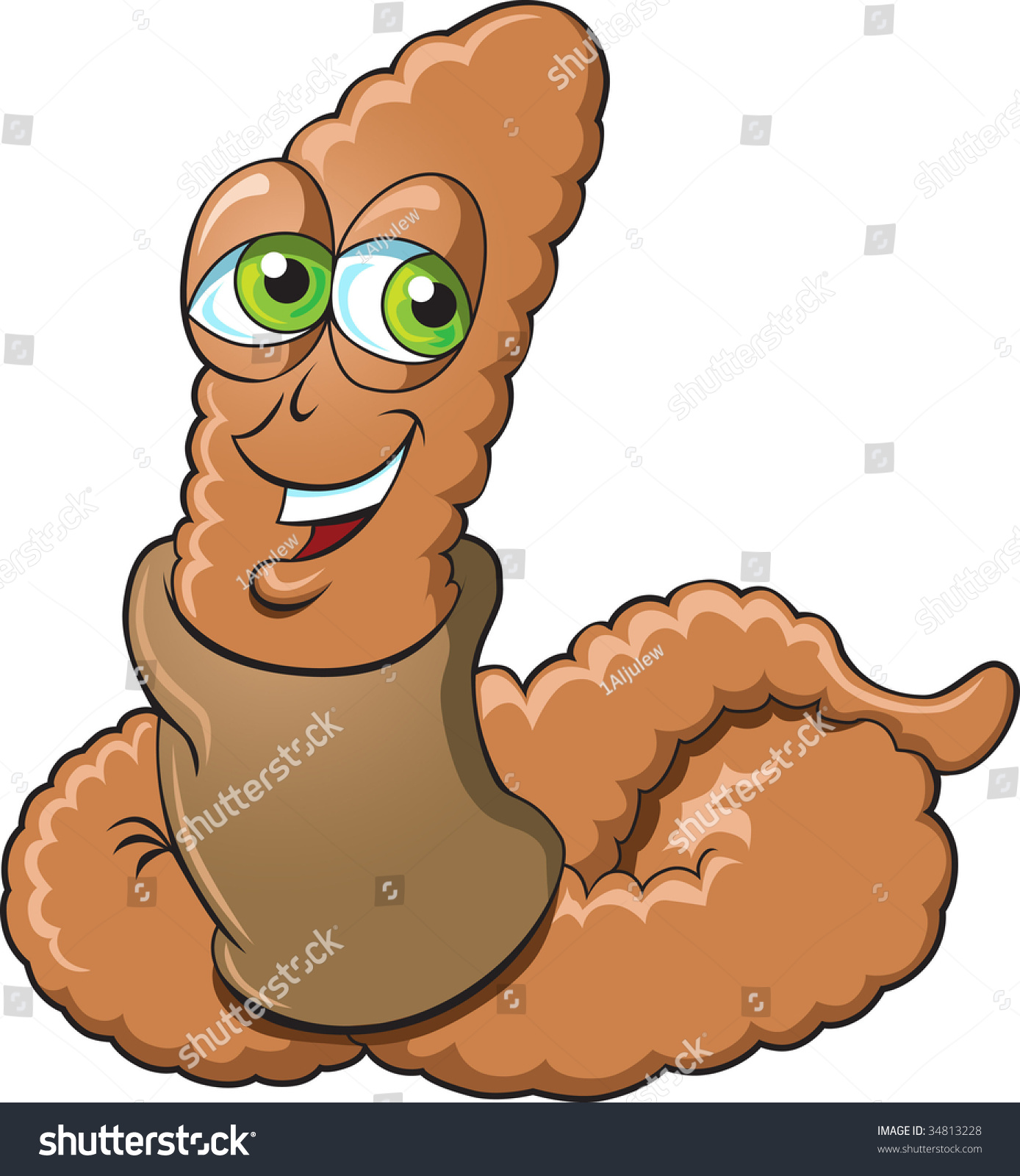 This Earthworm Vector Cartoon Image Stock Vector (Royalty Free ...