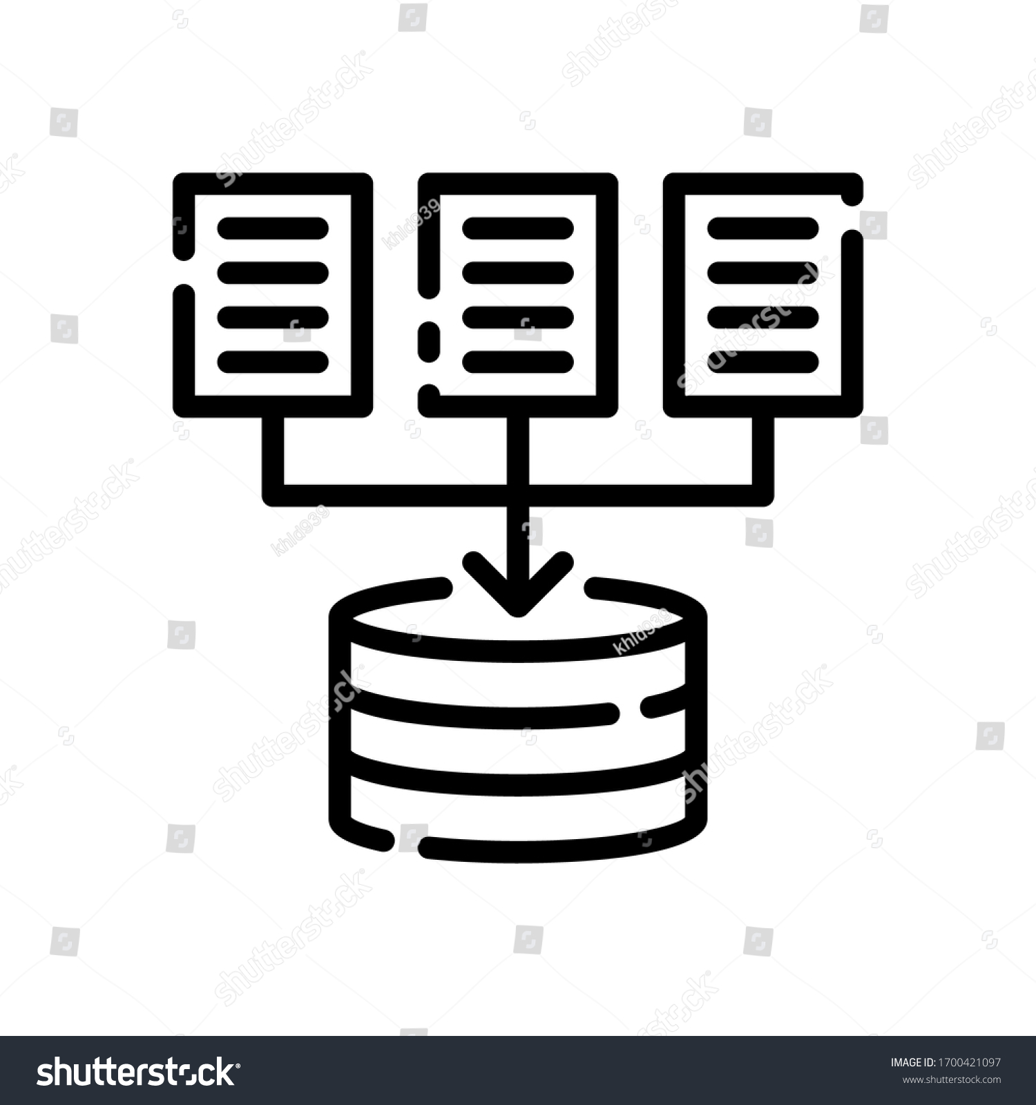 This Data Collection Vector Icon White Stock Vector (Royalty Free ...