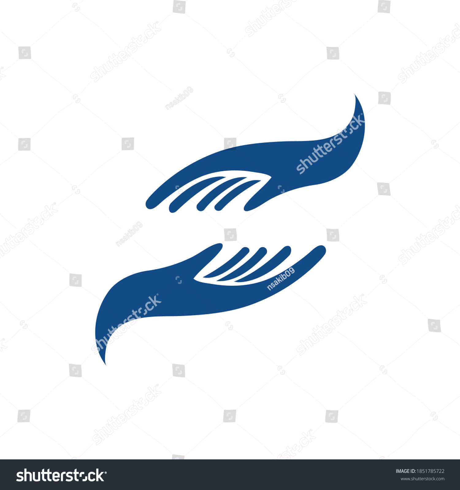 This Helping Hand Logo Design Stock Vector (Royalty Free) 1851785722 ...
