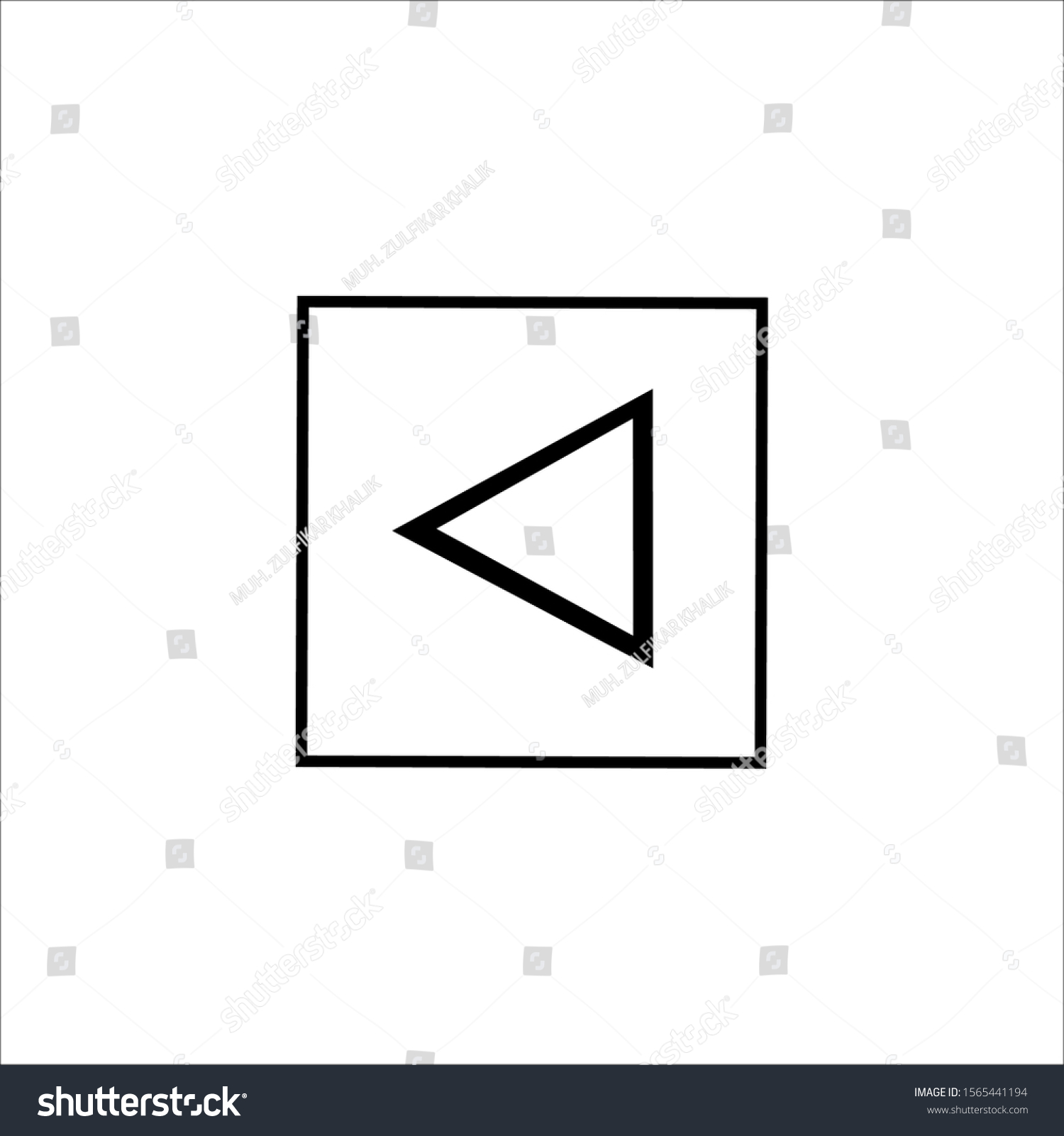 This Icon Play Button Inverted Stock Vector (Royalty Free) 1565441194
