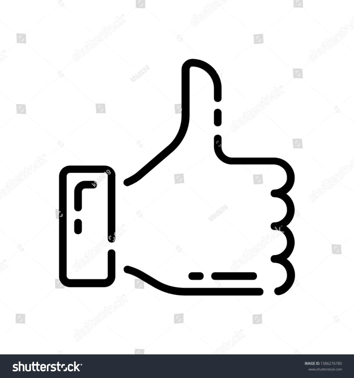 This Like Vector Icon White Background Stock Vector (Royalty Free ...