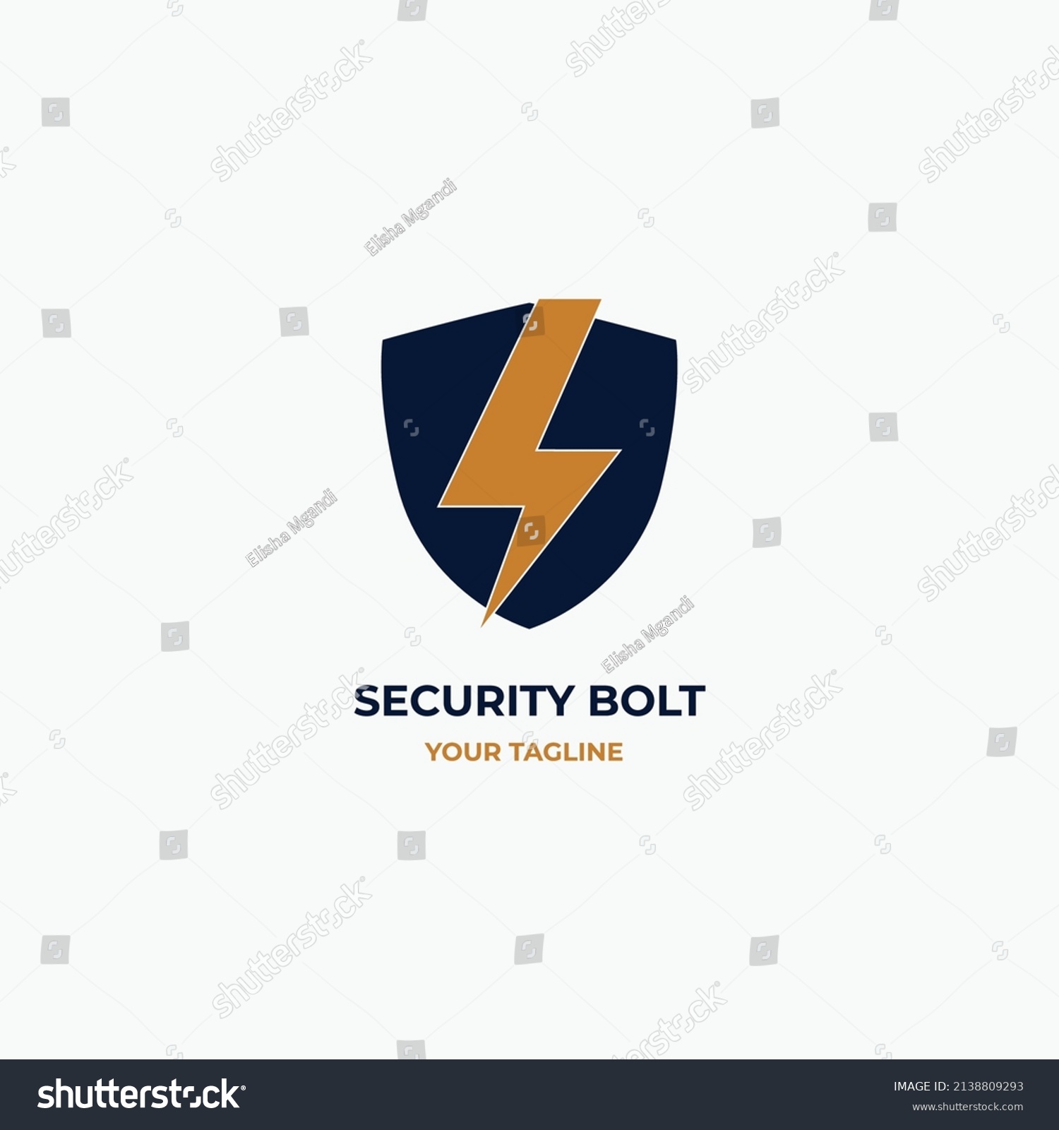 This Security Logo Thunderbolt Showing That Stock Vector (Royalty Free ...