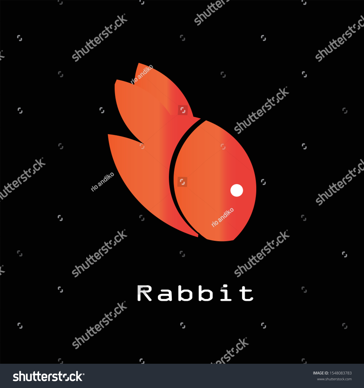 This Vector Rabit Abstrak Logo Stock Vector (Royalty Free) 1548083783 ...