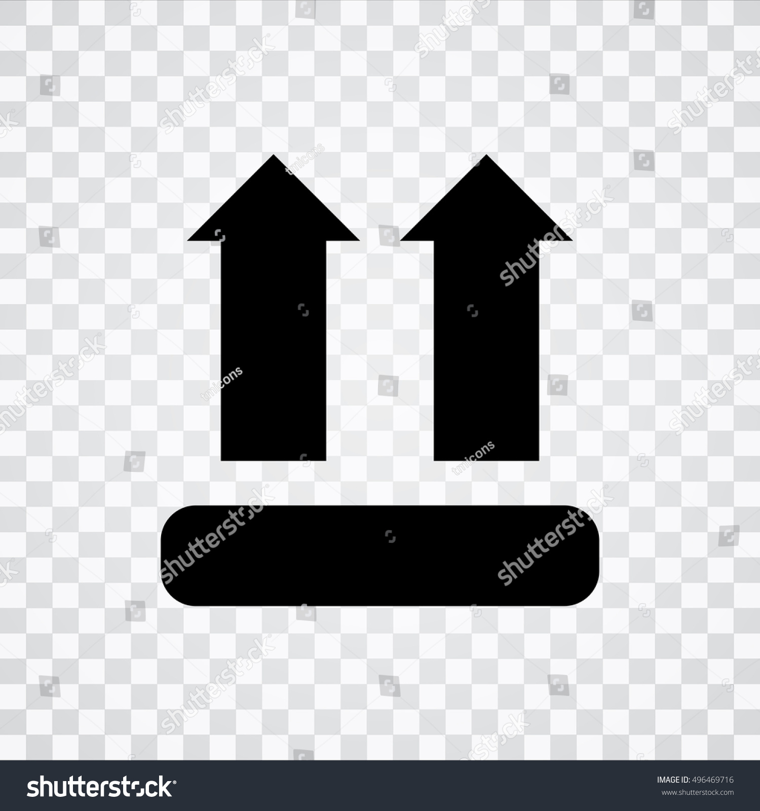 This Side Packaging Symbol Icon Stock Vector (Royalty Free) 496469716 ...