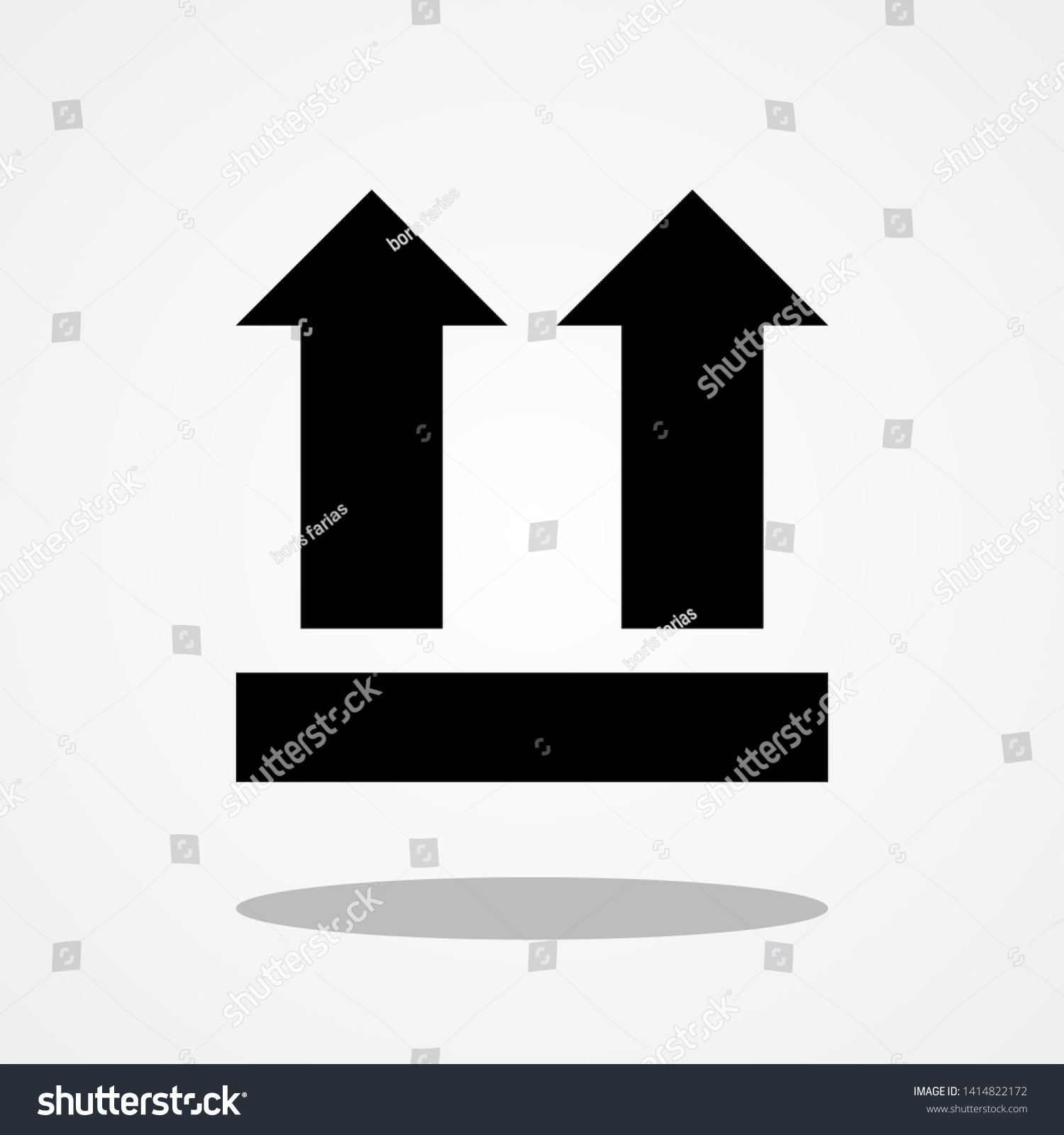 This Side Symbol Gray Shadow Stock Vector (Royalty Free) 1414822172