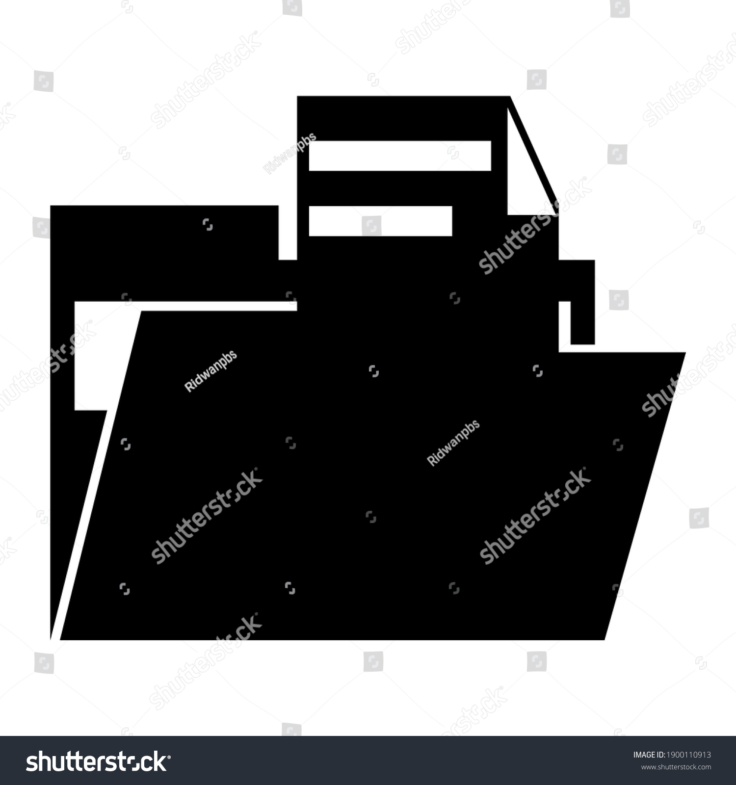 This Vector Art Icon Folder Unik Stock Vector (Royalty Free) 1900110913 ...