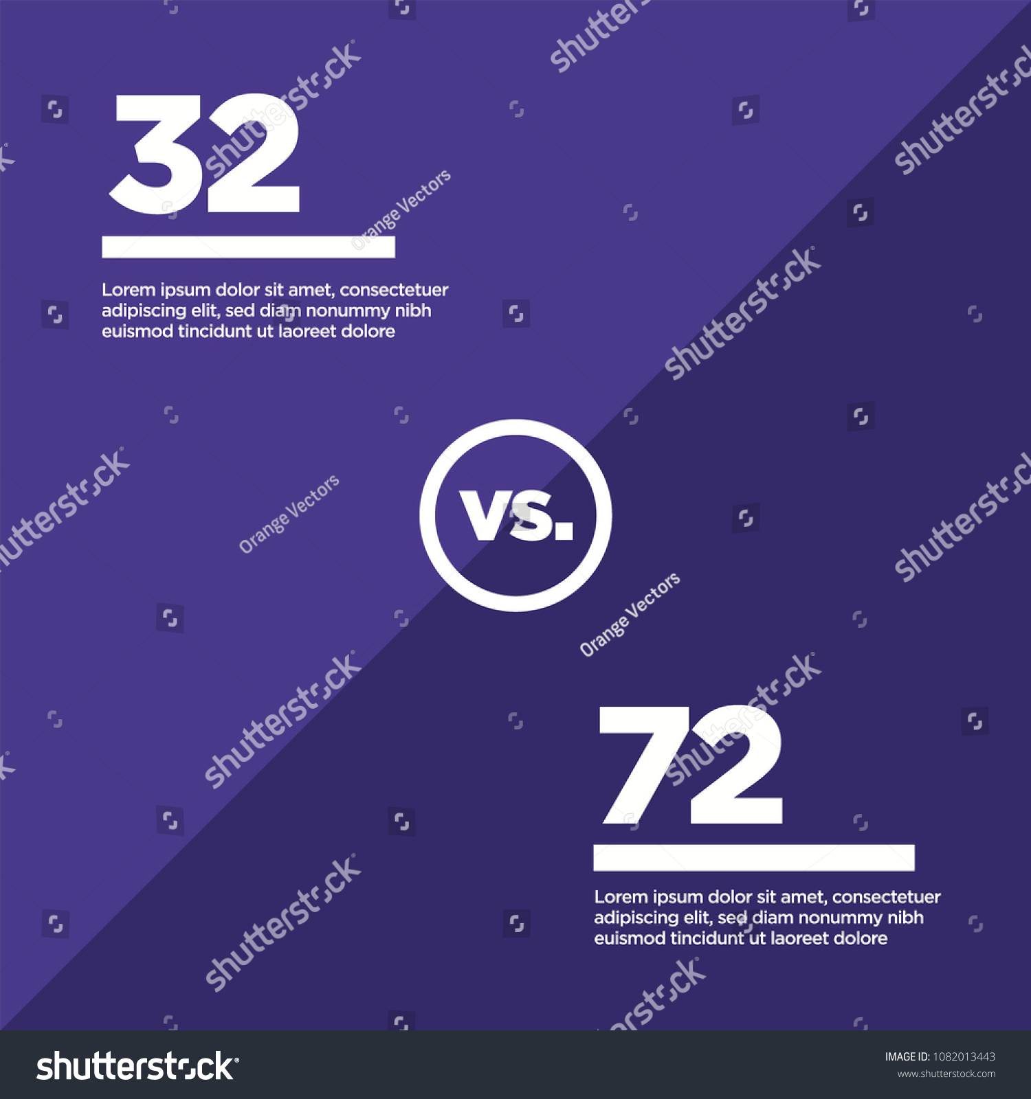 This Versus That Comparison Text Template Stock Vector (Royalty Free ...