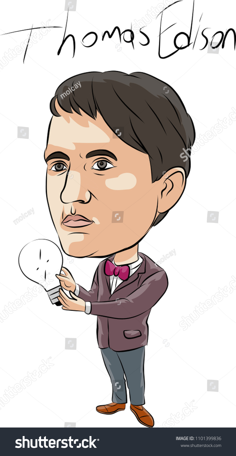 Thomas Alva Edison Stock Vector (Royalty Free) 1101399836