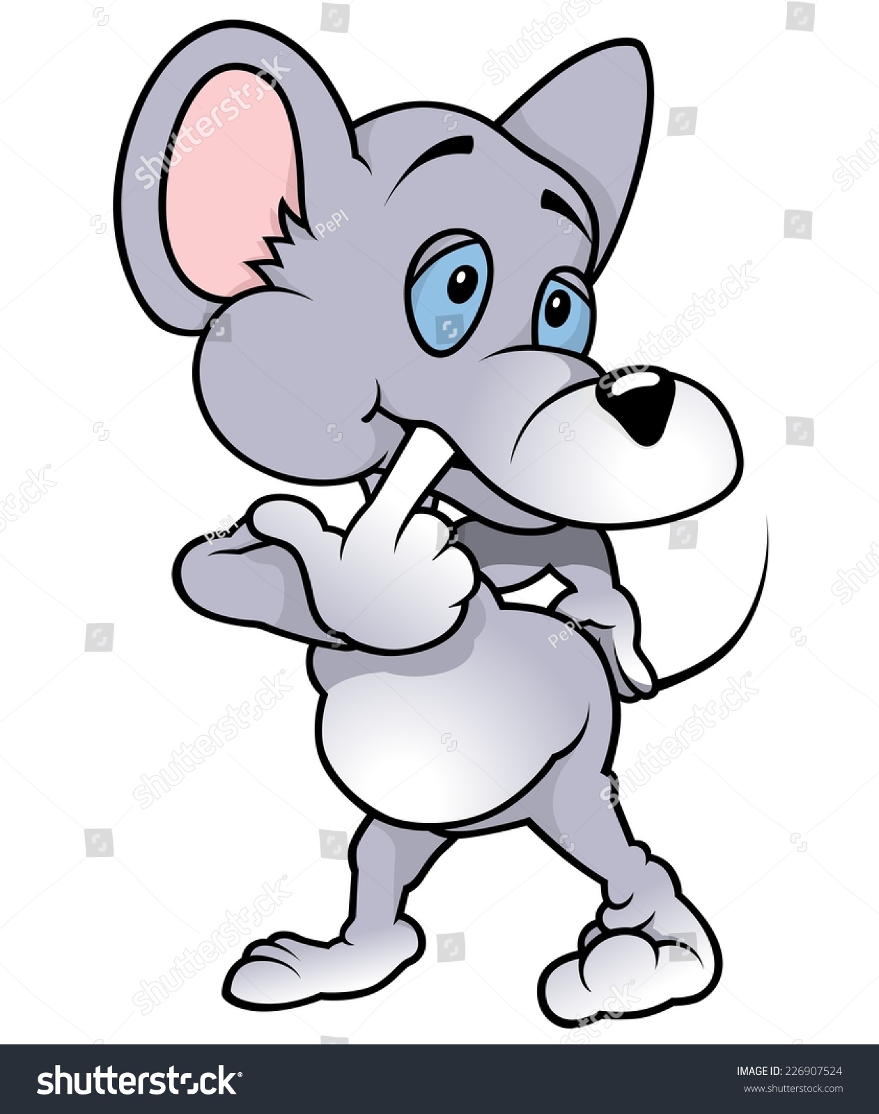 Thought Mouse Cartoon Illustration Vector Stock Vector (Royalty Free ...