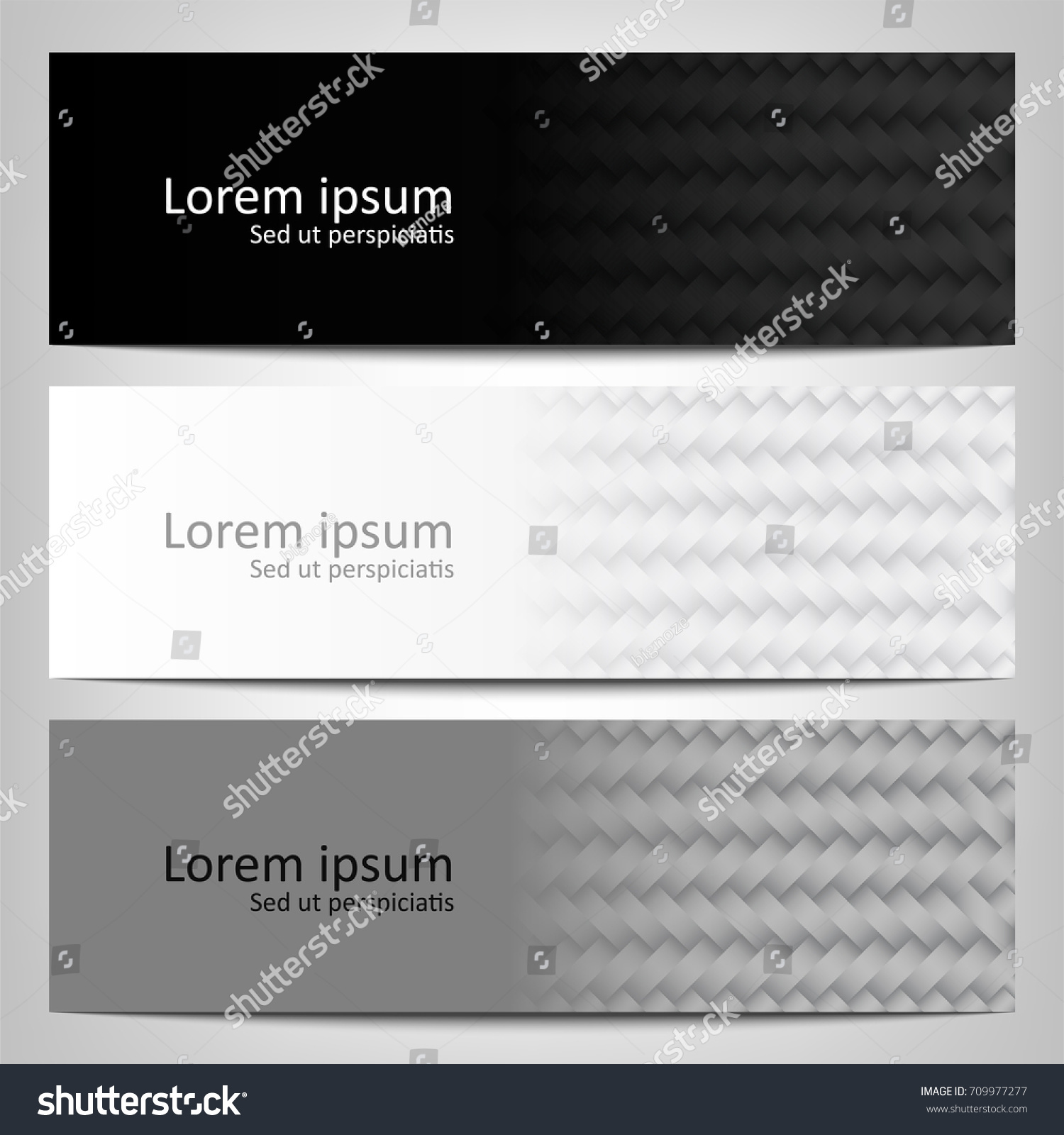 Three Abstract Vector Banner Weaving Pattern Stock Vector (Royalty Free ...