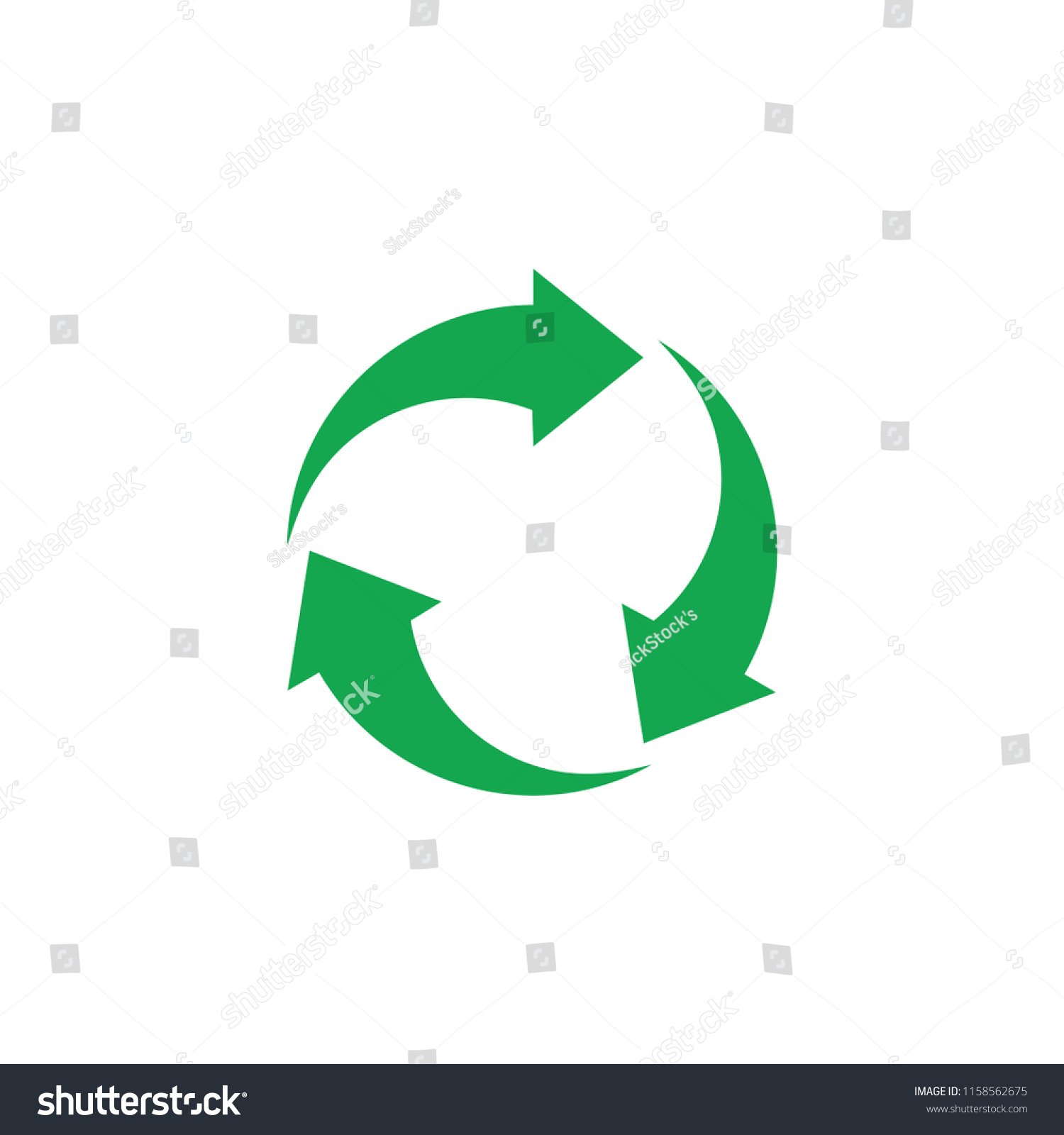 Three Arrows Circle Green Logo Vector: vector de stock (libre de ...