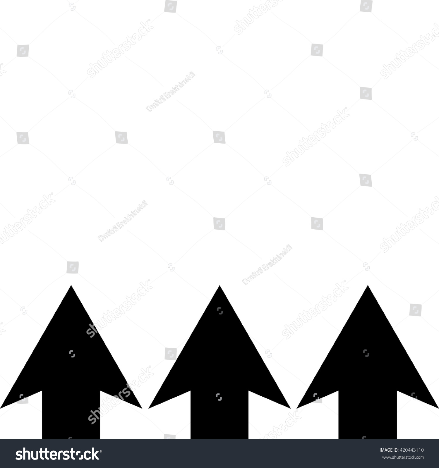 Three Arrows Number 1 Stock Vector (Royalty Free) 420443110 | Shutterstock
