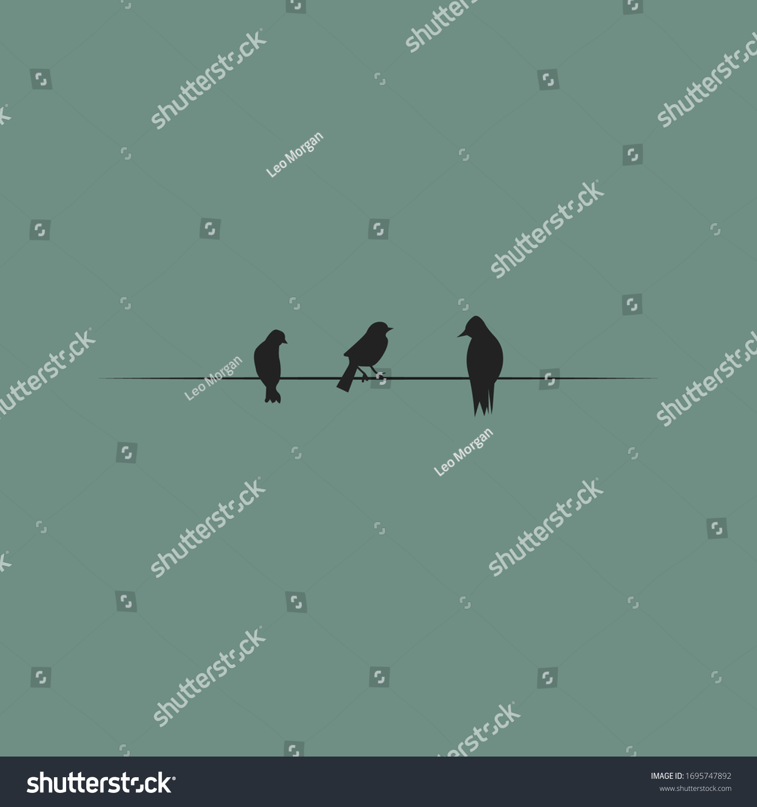 157 Bird illustration three wire Images, Stock Photos & Vectors ...