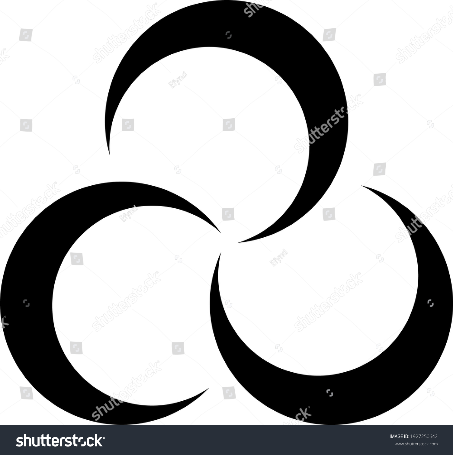 Three Black Symbol Logo Template Stock Vector (Royalty Free) 1927250642