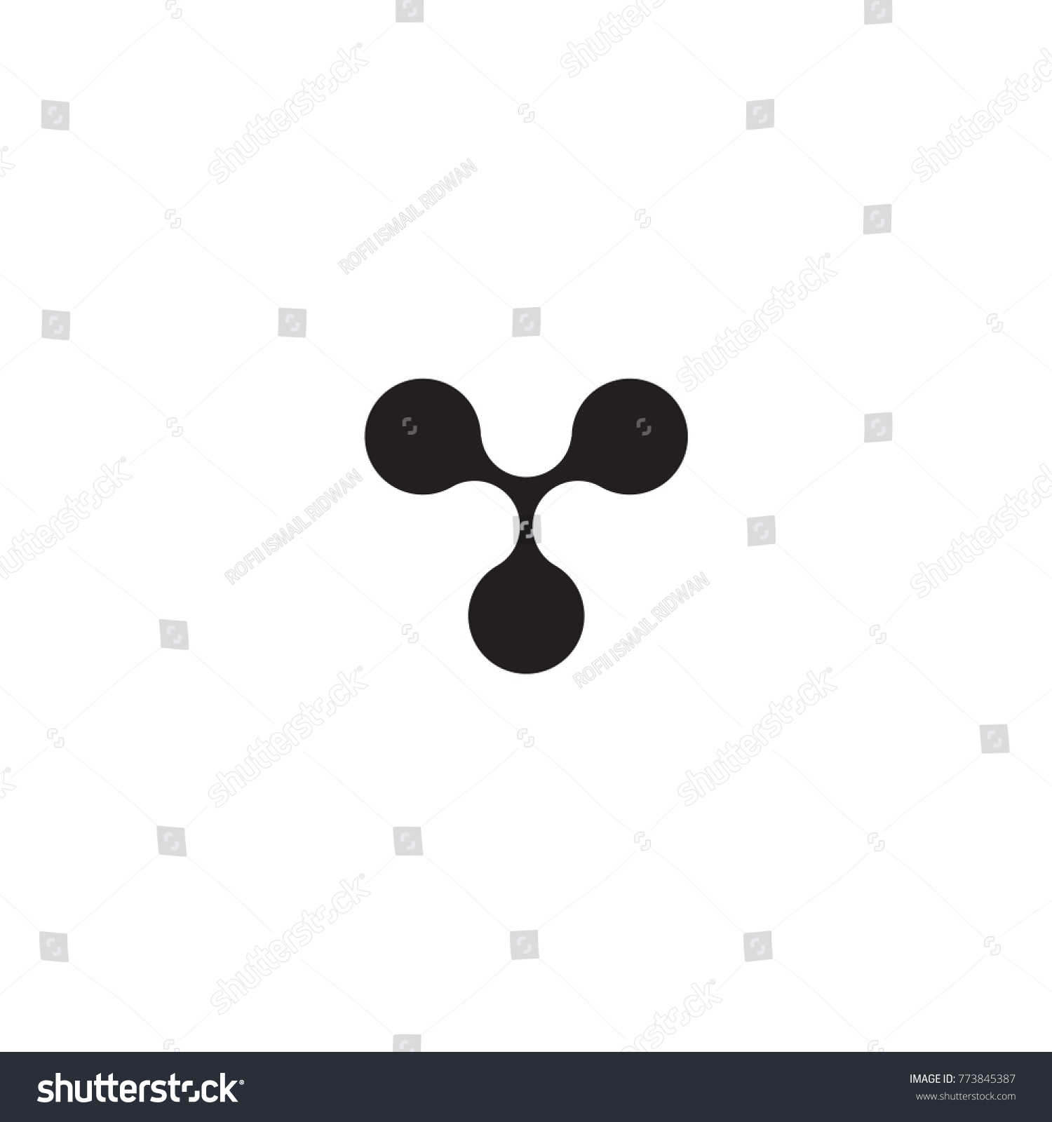 Three Circle Connection Logo Vector Stock Vector (Royalty Free) 773845387